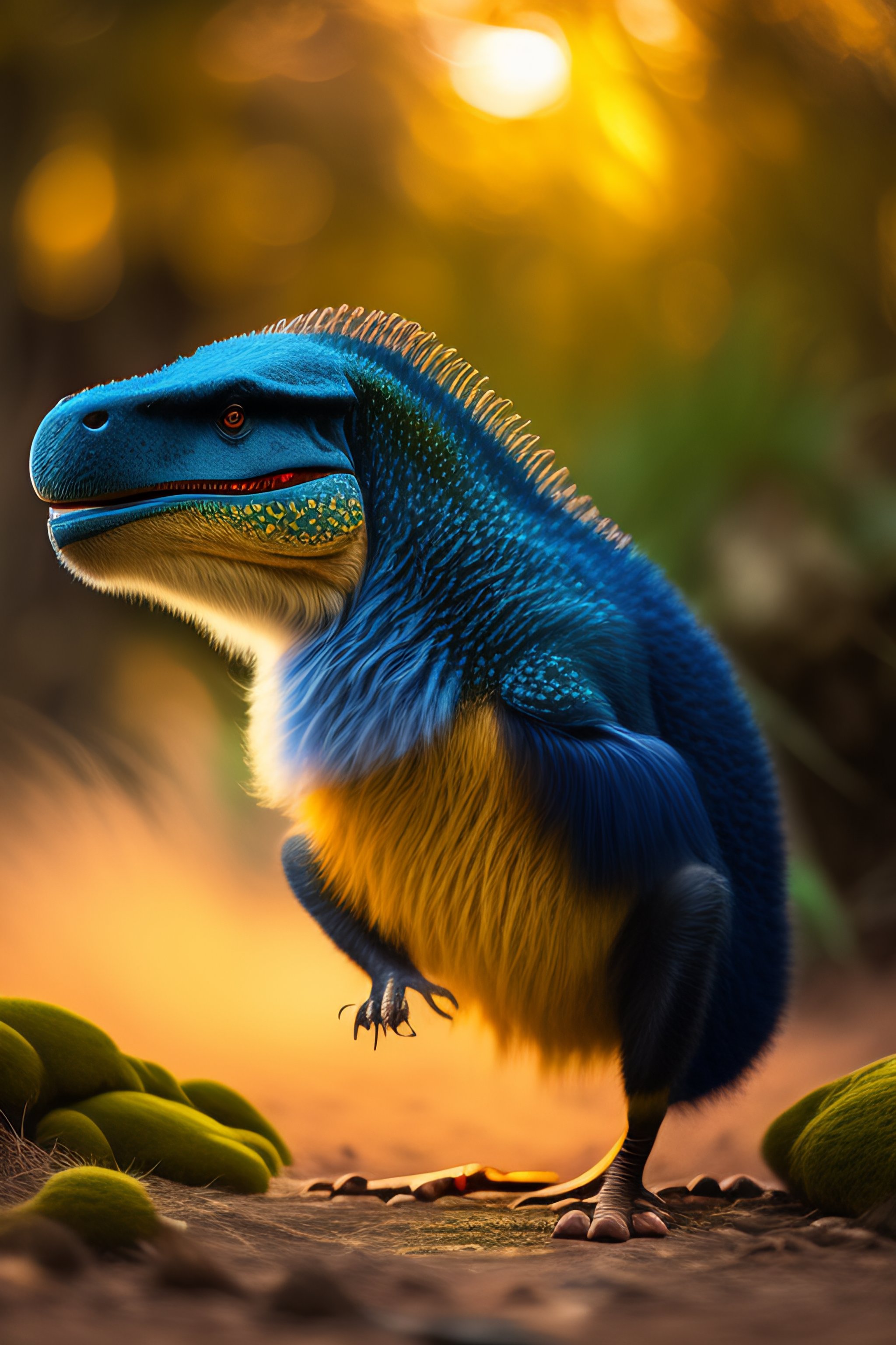 Lexica - Trex with feathers