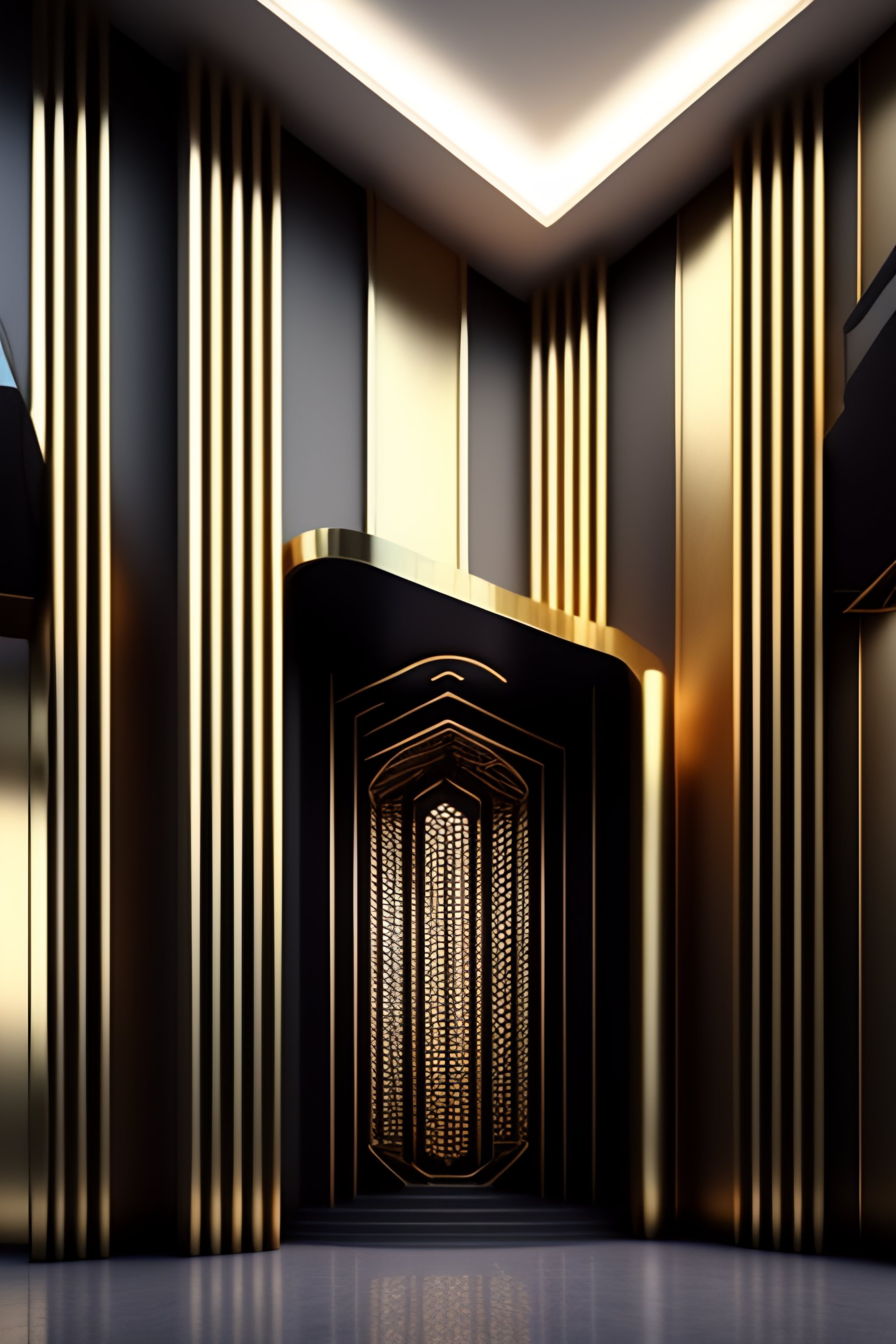 Lexica - Create an image of the interior of an ultra modern synagogue ...