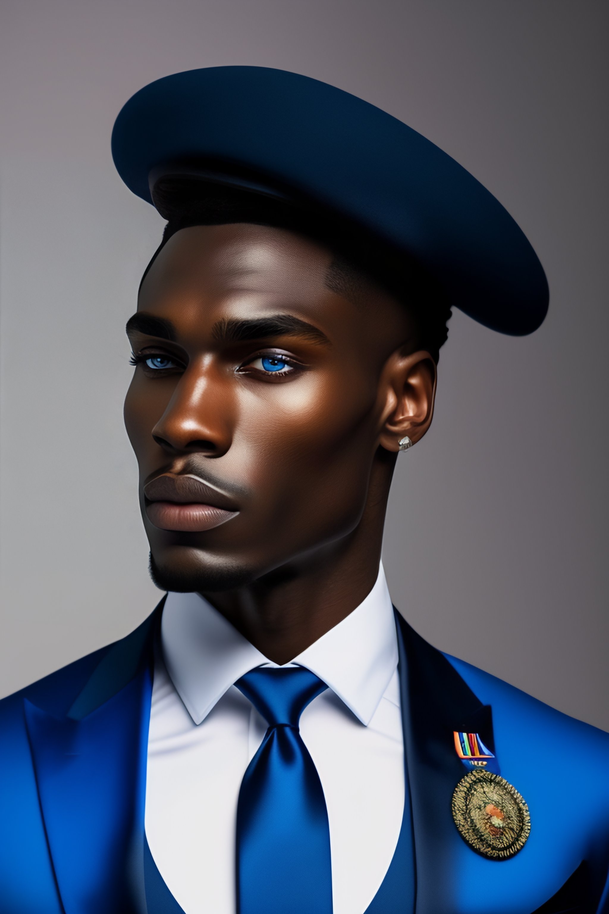 Lexica - Leon de melena negra con ojos humanos con traje elegante en ...