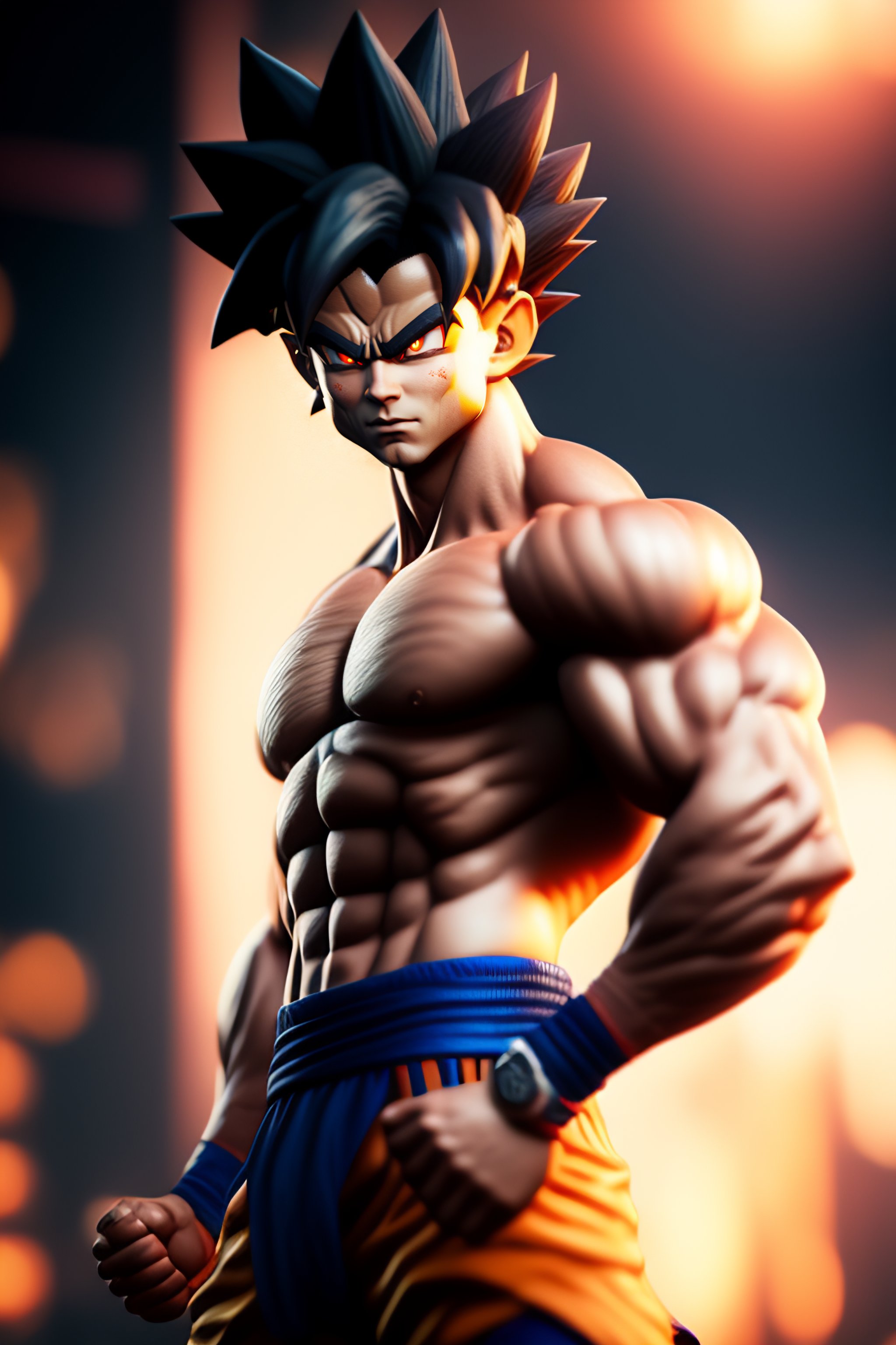 Lexica - Goku push ups one arm, manga, ultra realistic, concept art ...