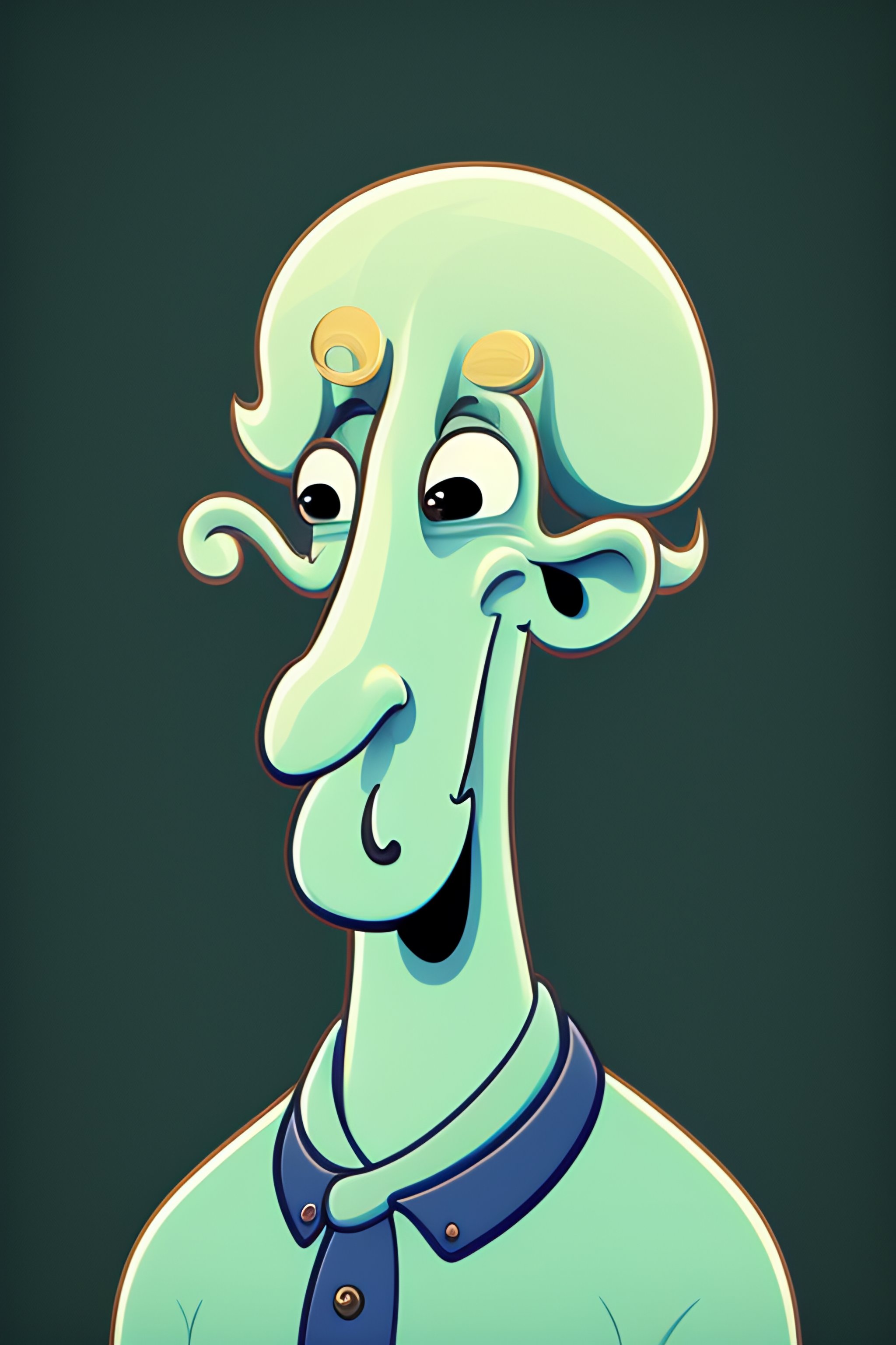 Lexica - Handsome squidward, male portrait, pop asrt style, picasso ...