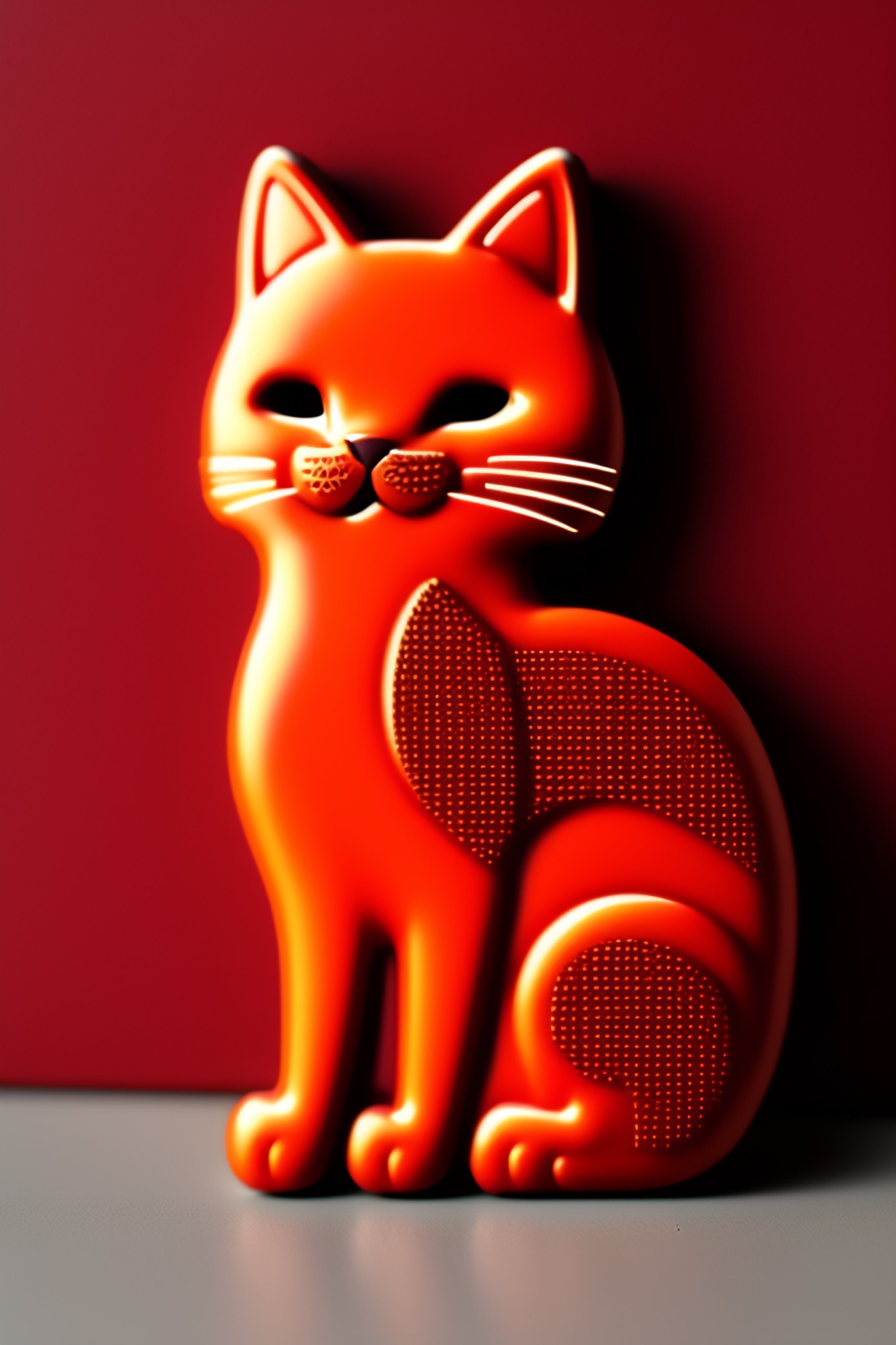 Lexica - Drawing of humanoid cat smiling in the style of attic red ...