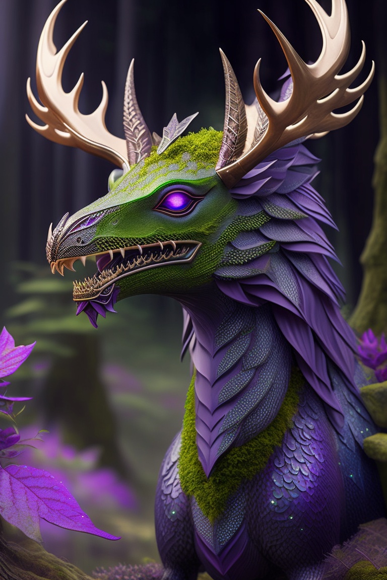 Lexica - The deity dragon of the dark and enchanted forest realm is a ...