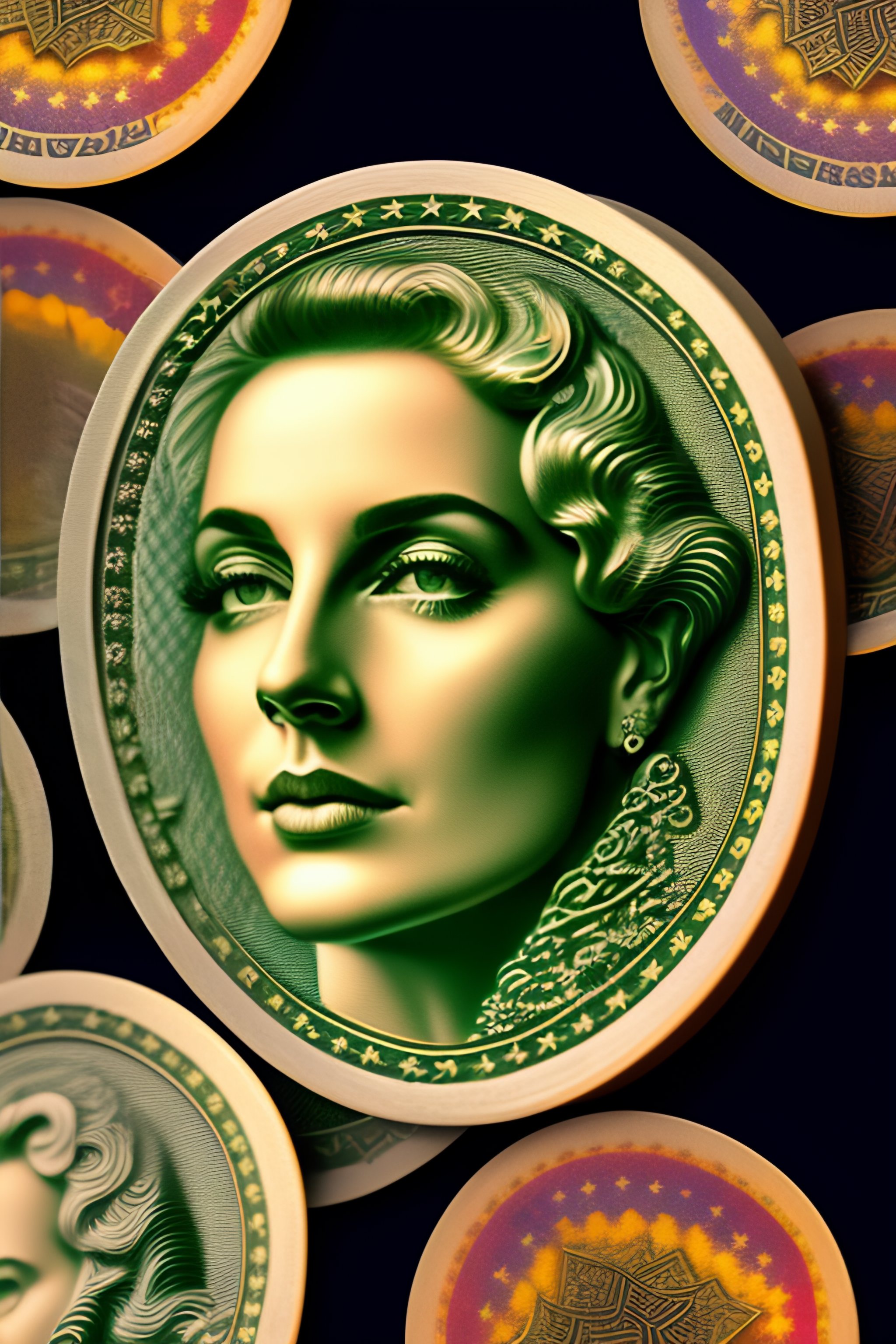 Lexica - Multiple faces shredded like paper euro money surreal ...