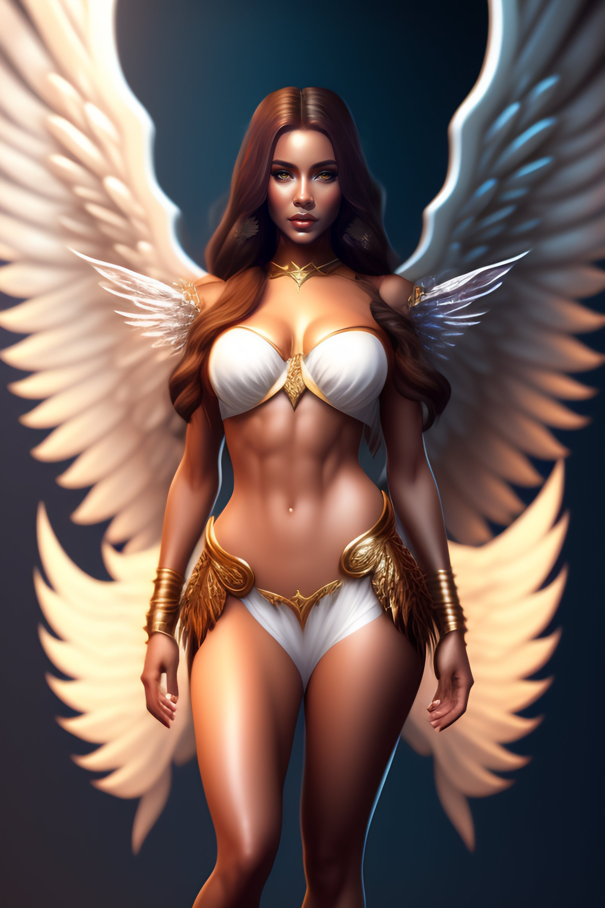 Lexica - Fantasy female angel with wings, Custom character art, digital drawing, character ...