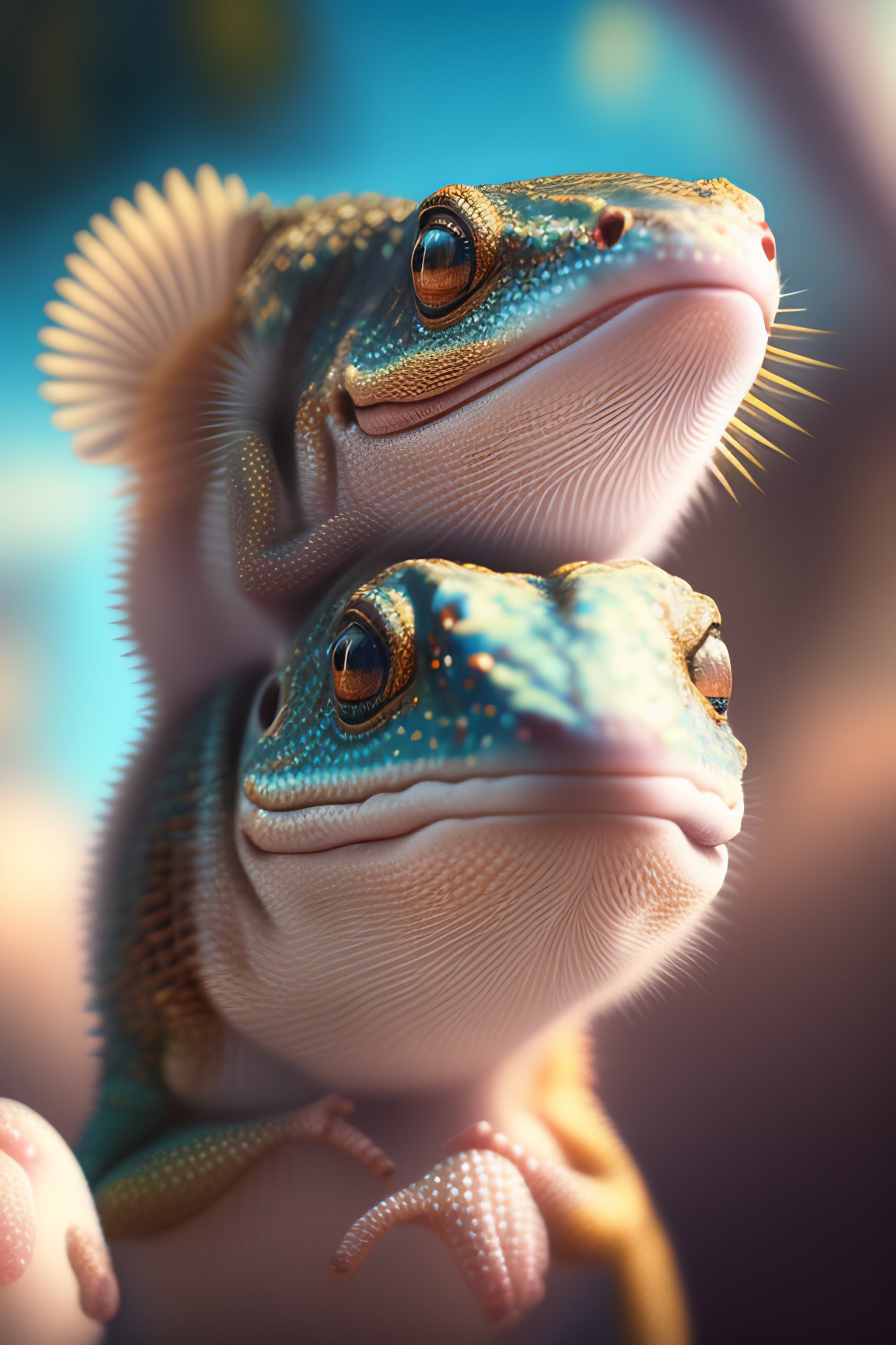 Lexica - Ultra hd! realistic, chrome, cute gecko, pastel, dreamy ...