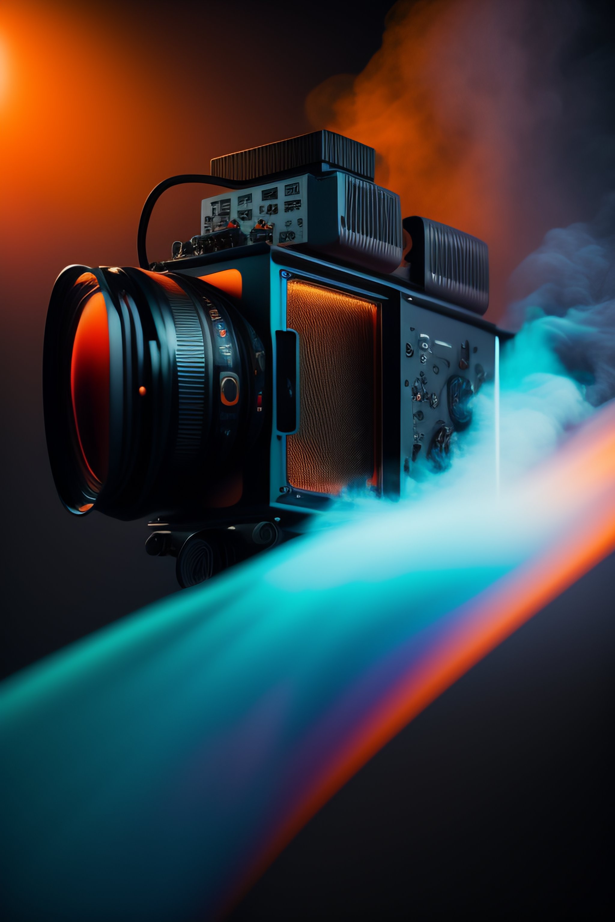 Lexica - Hyper realistic image of a Arri Alexa cinema camera surrounded ...