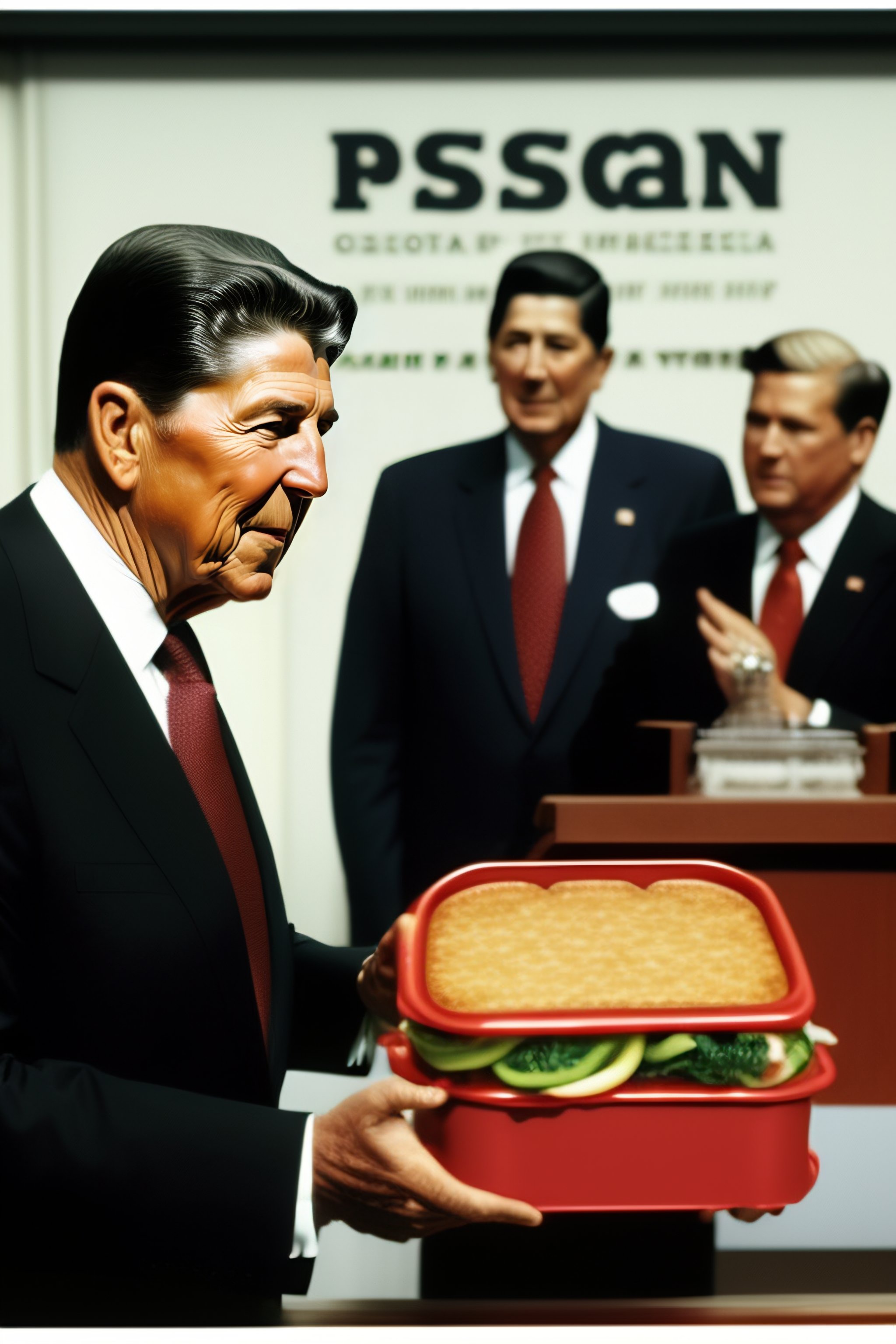 Lexica - Reagan giving free lunch, socialism