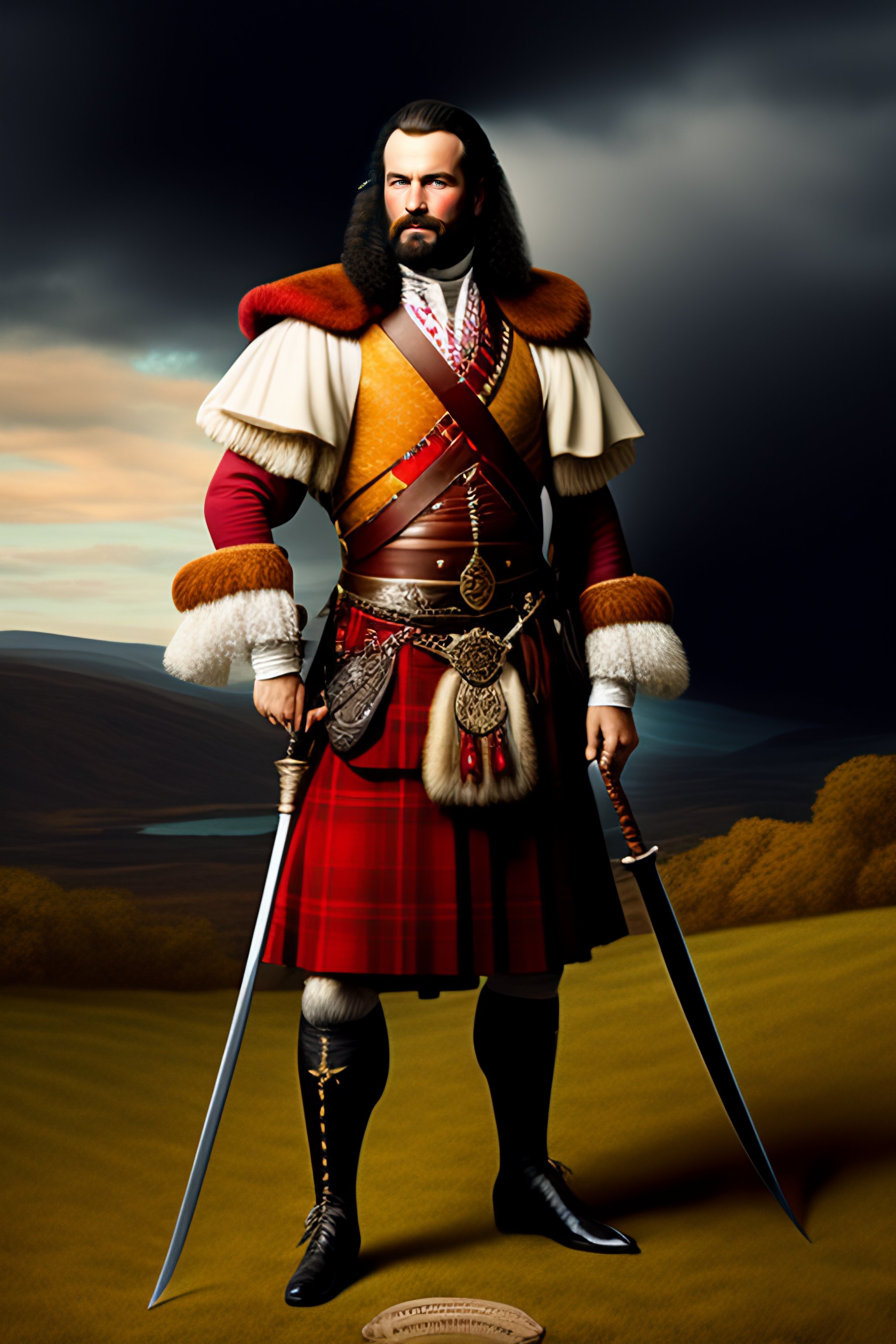 Lexica - 18th century Scottish highlander with a sword