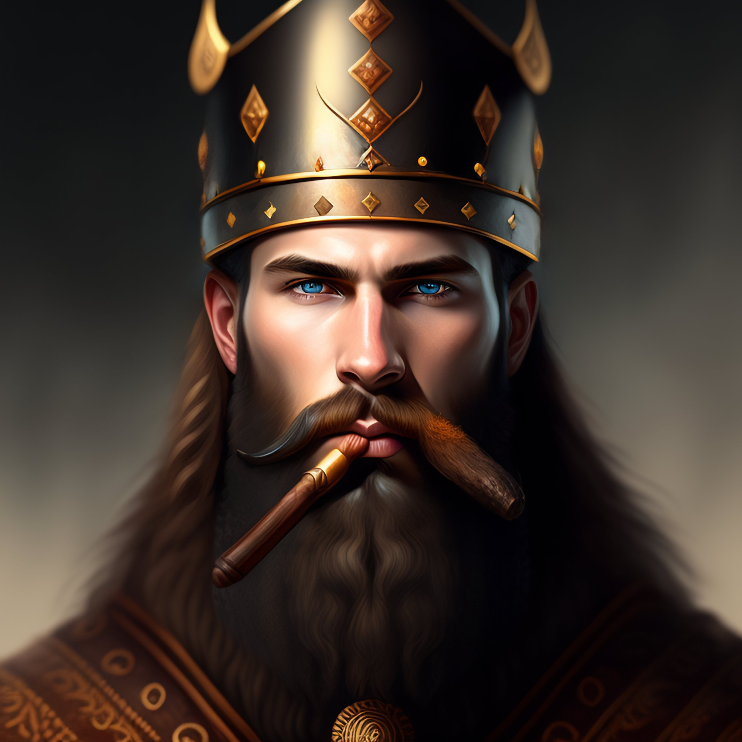 Lexica - Portrait of a viking, human body, bird head, sophisticated ...