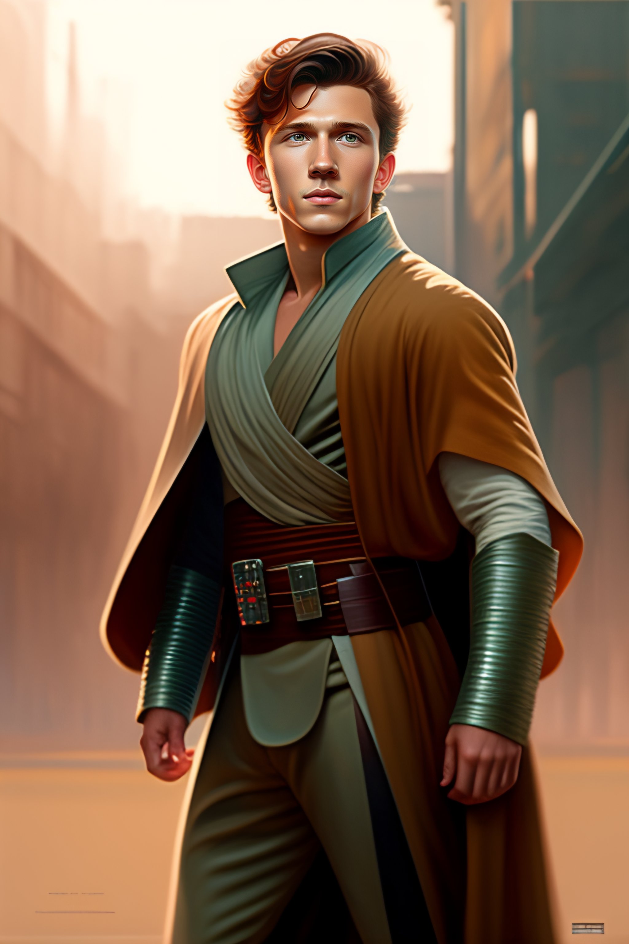 Lexica - Full shot body photo of tom holland as cal kestis, jedi ...