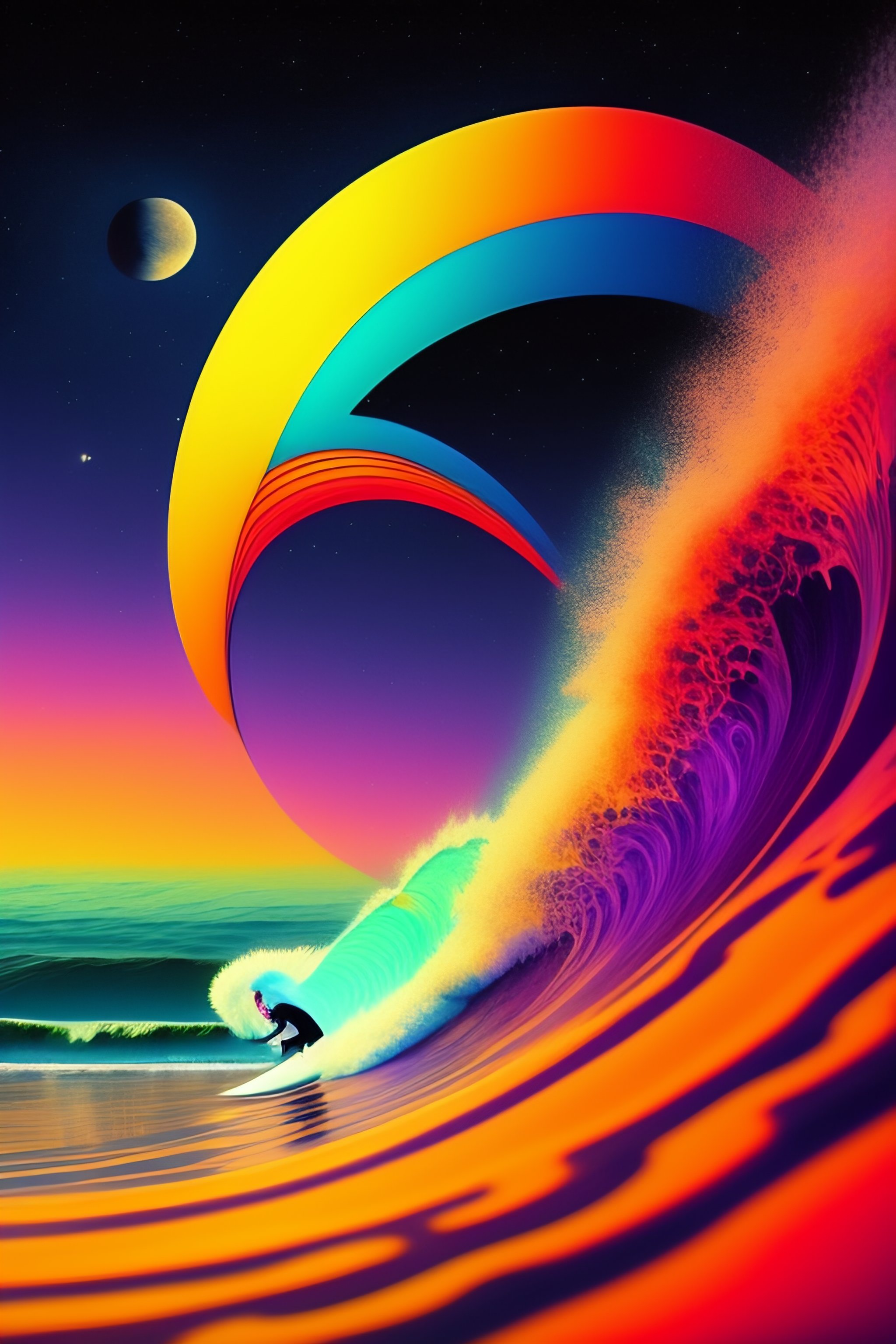 Lexica - Surf surfer vague vortex psychedelic death skull radiation ...
