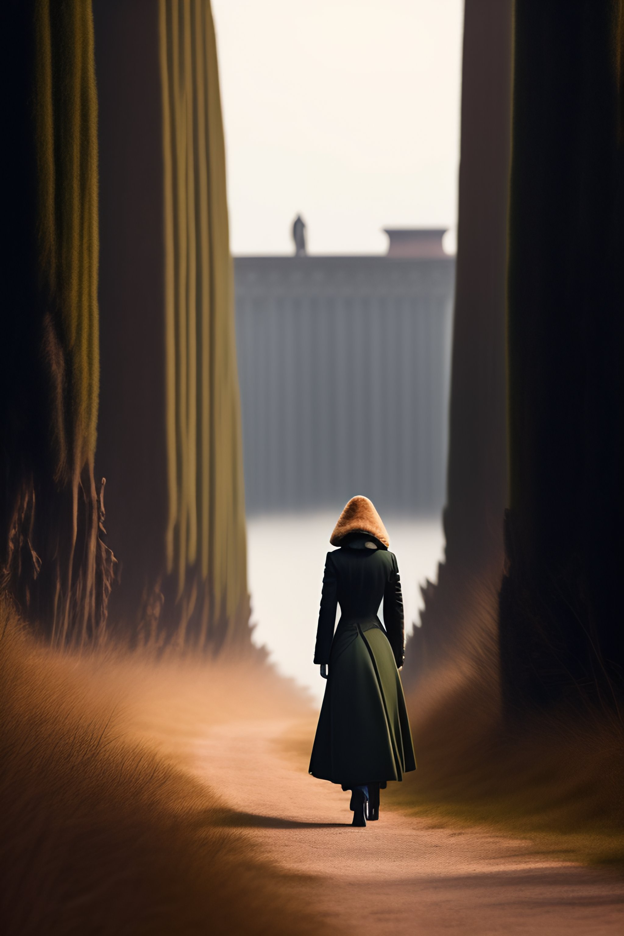 Lexica - Steven meisel landscape photography, traditional woman walking ...