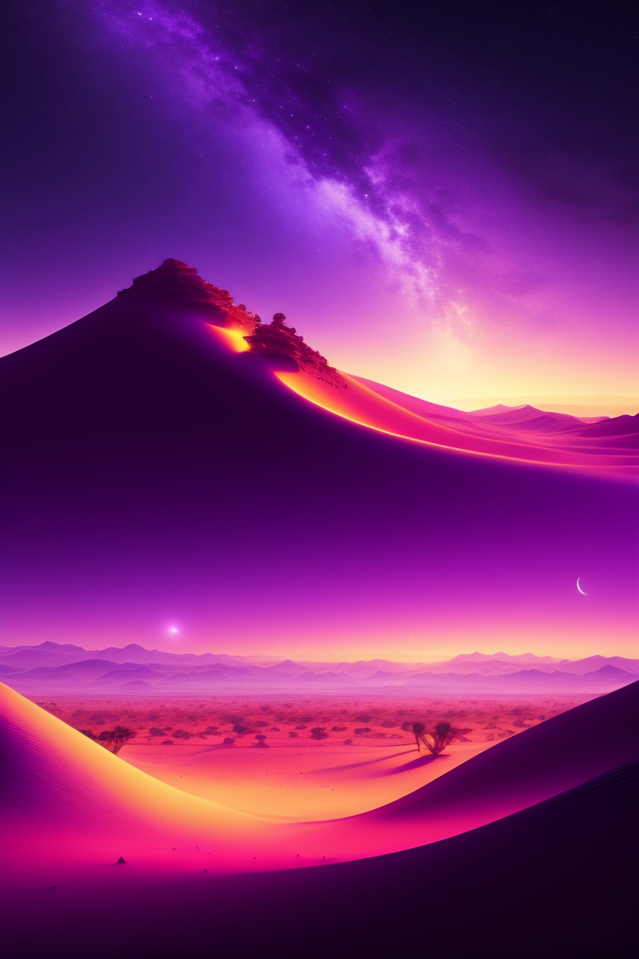 Lexica - Beutiful purple stary night, concept art, 4 k, light dust ...