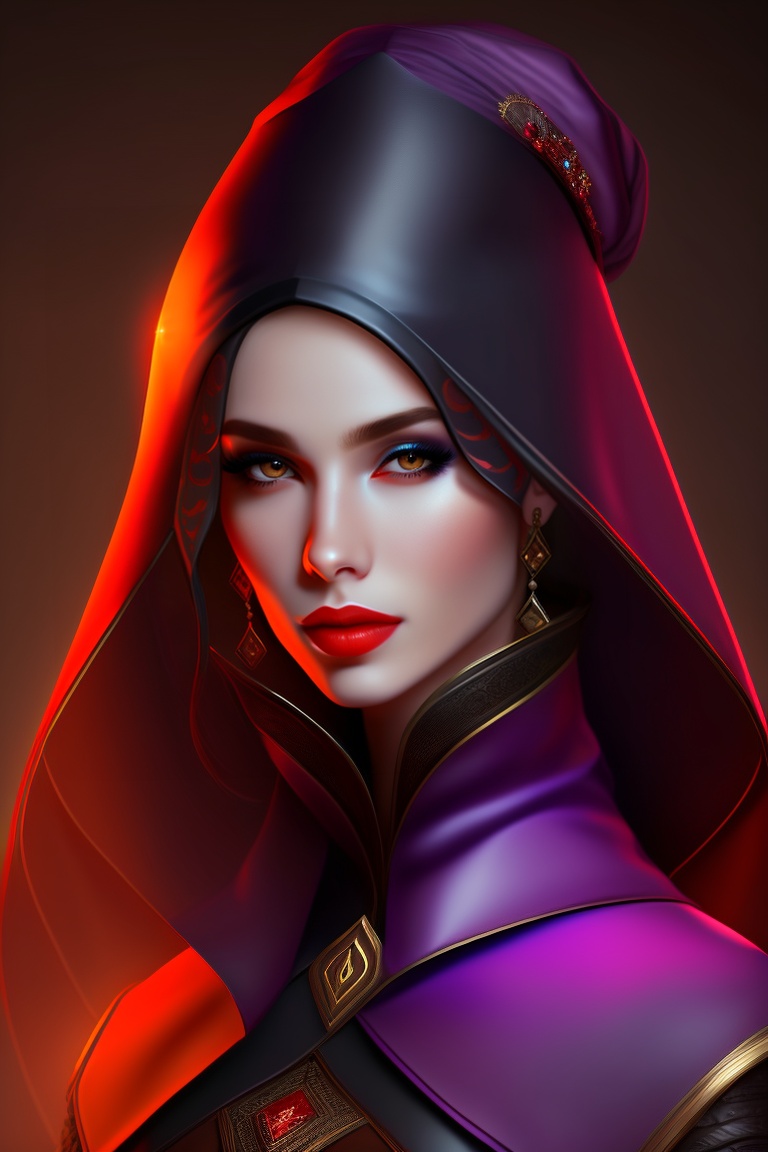 Lexica - Beautiful female vampire, head covering
