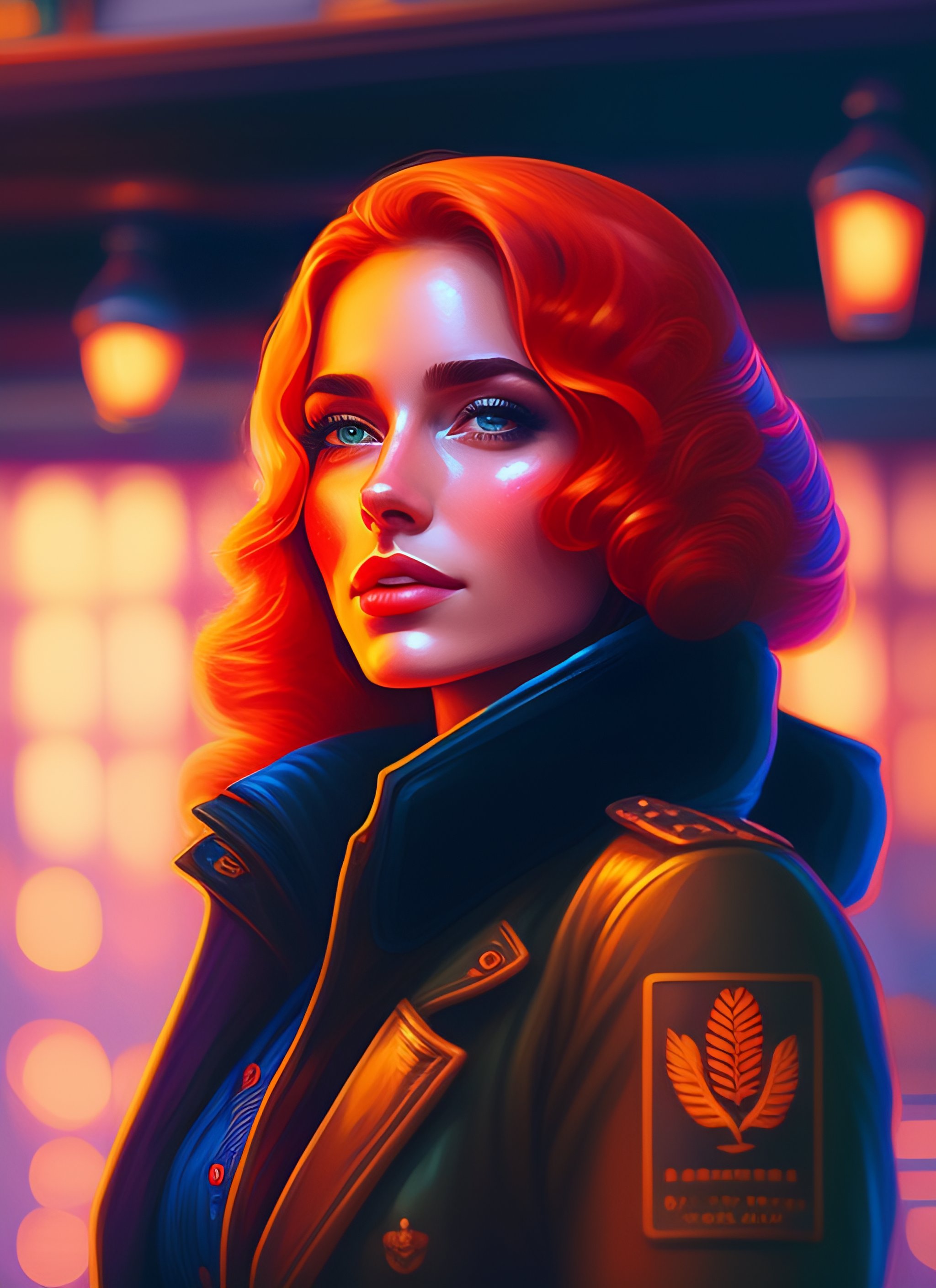 Lexica - Character portrait of young woman as a beautiful barmaid, cozy ...