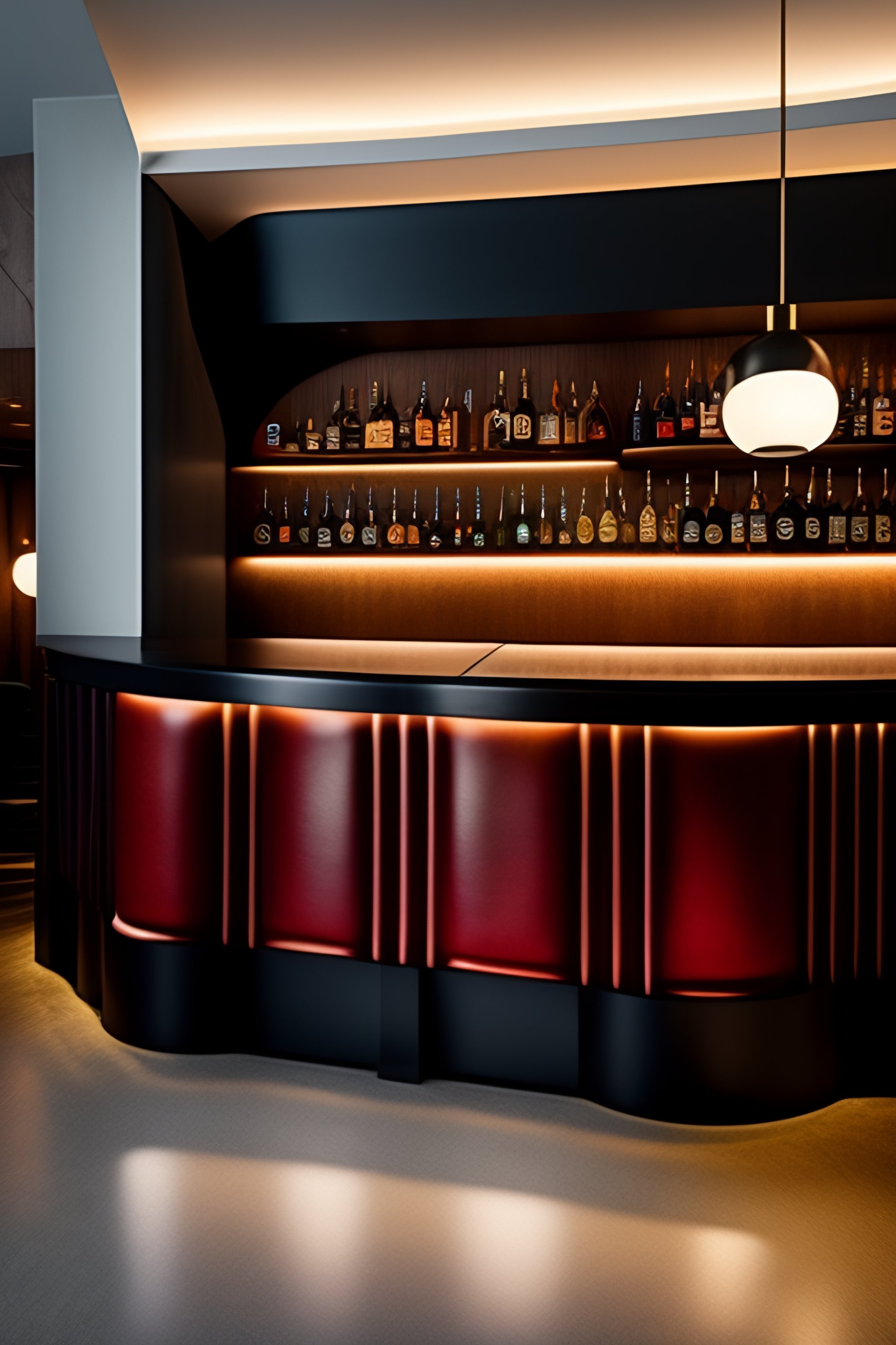 Lexica - Gay leather bar drawn as a mid century modern canvas