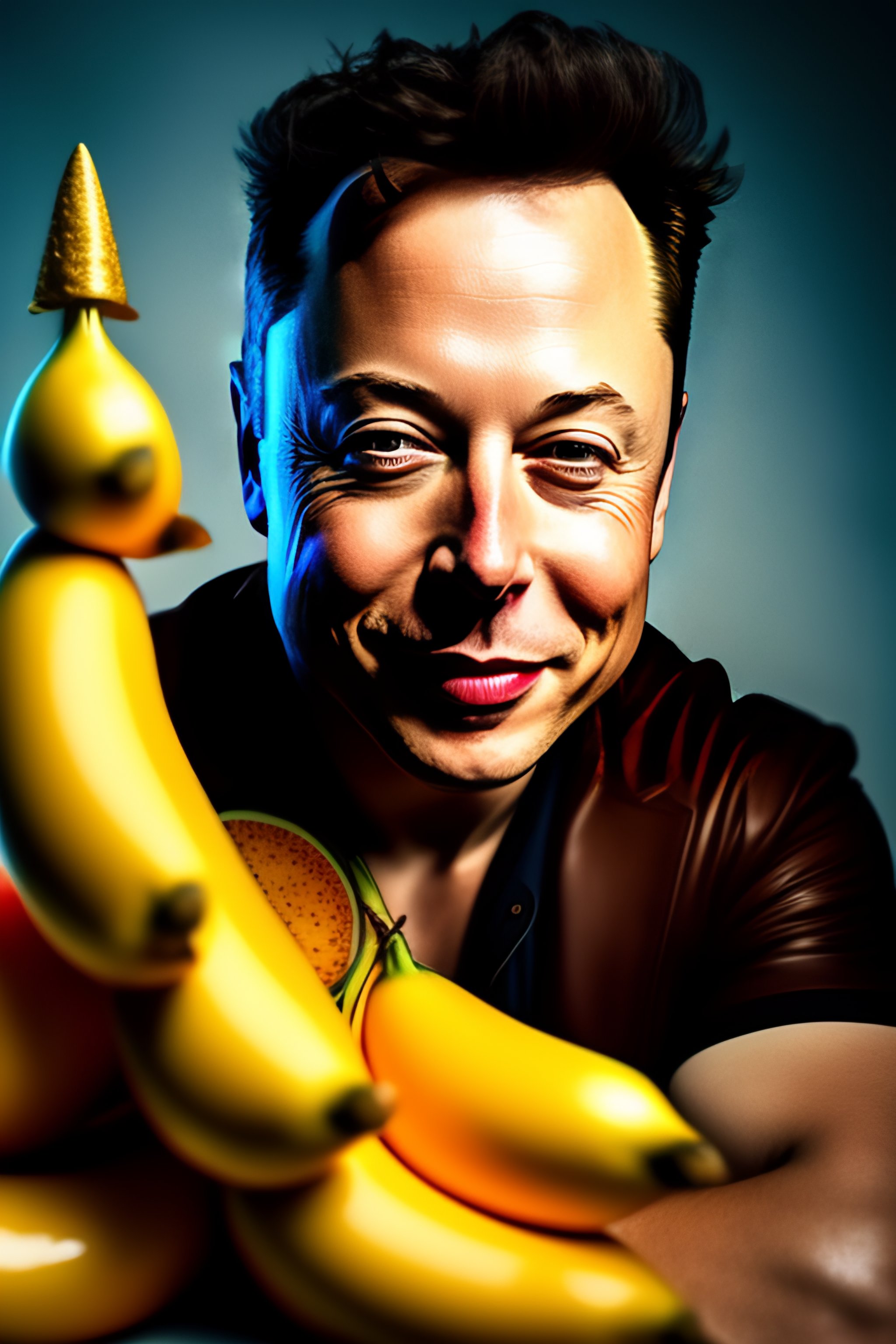 Lexica - Elon musk with a banana rocket