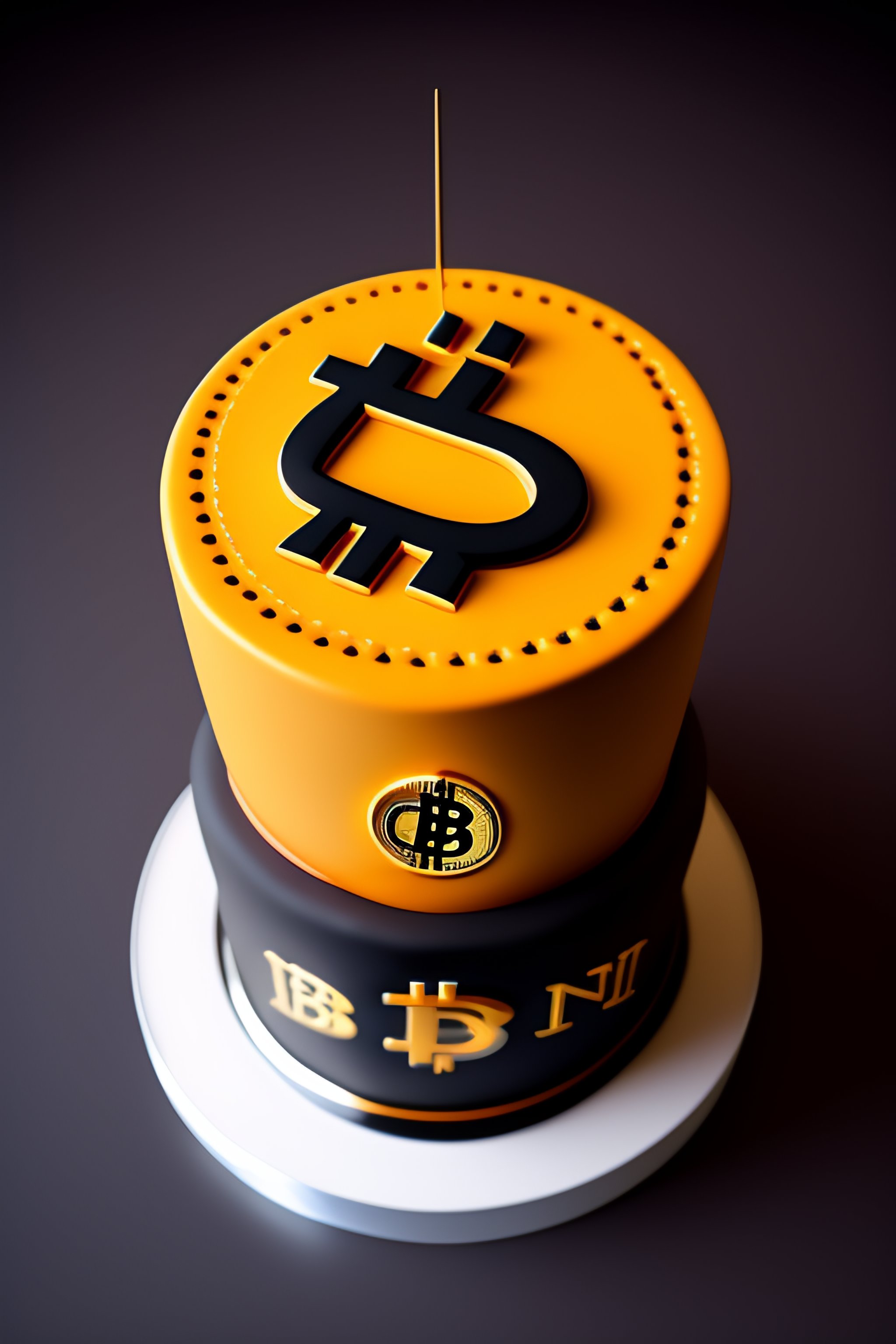 Lexica - A cake with the bitcoin logo, illustration , isometric, unreal ...