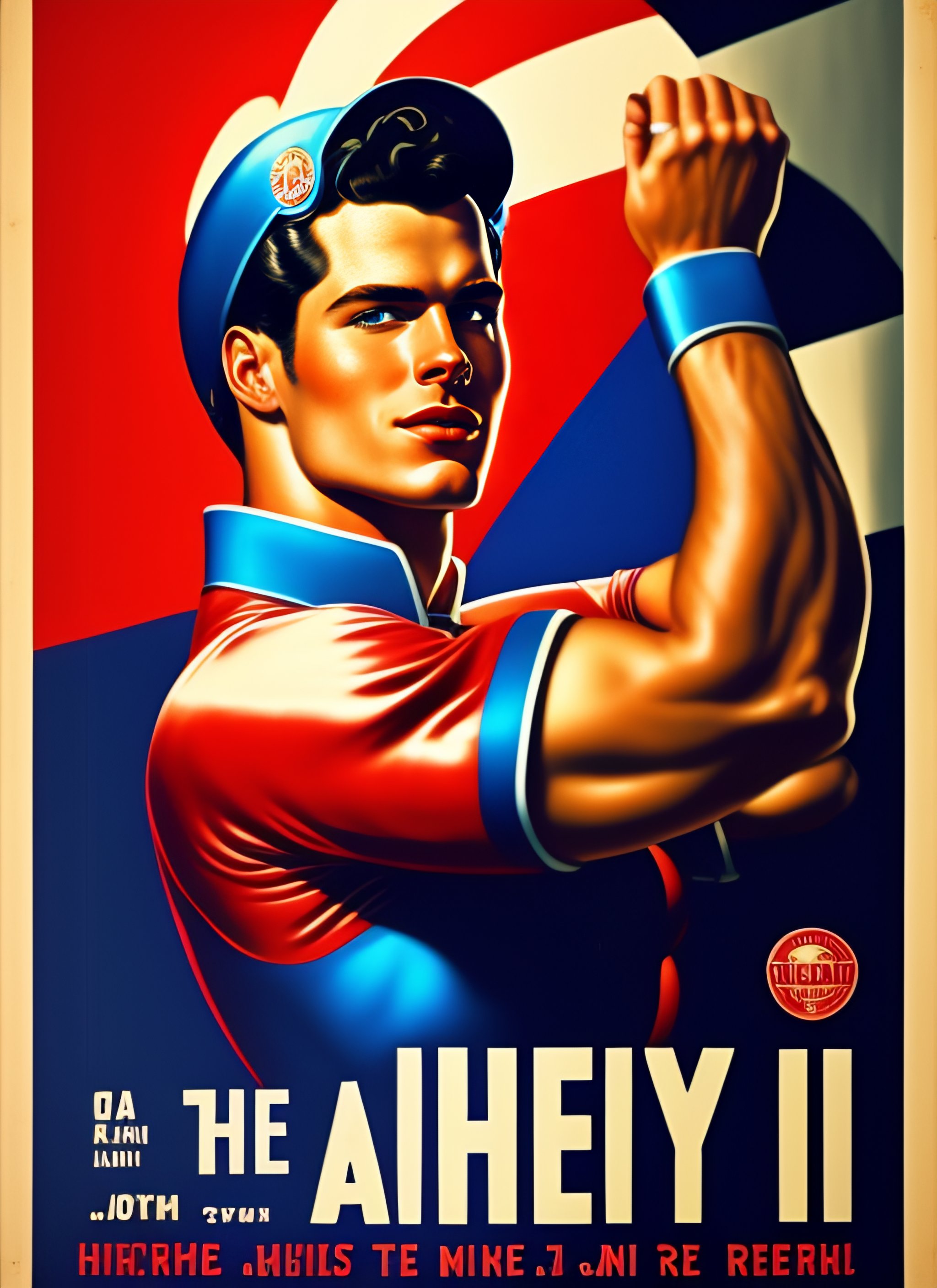 Lexica - A male young man the riveter "We can do it !" poster by John ...