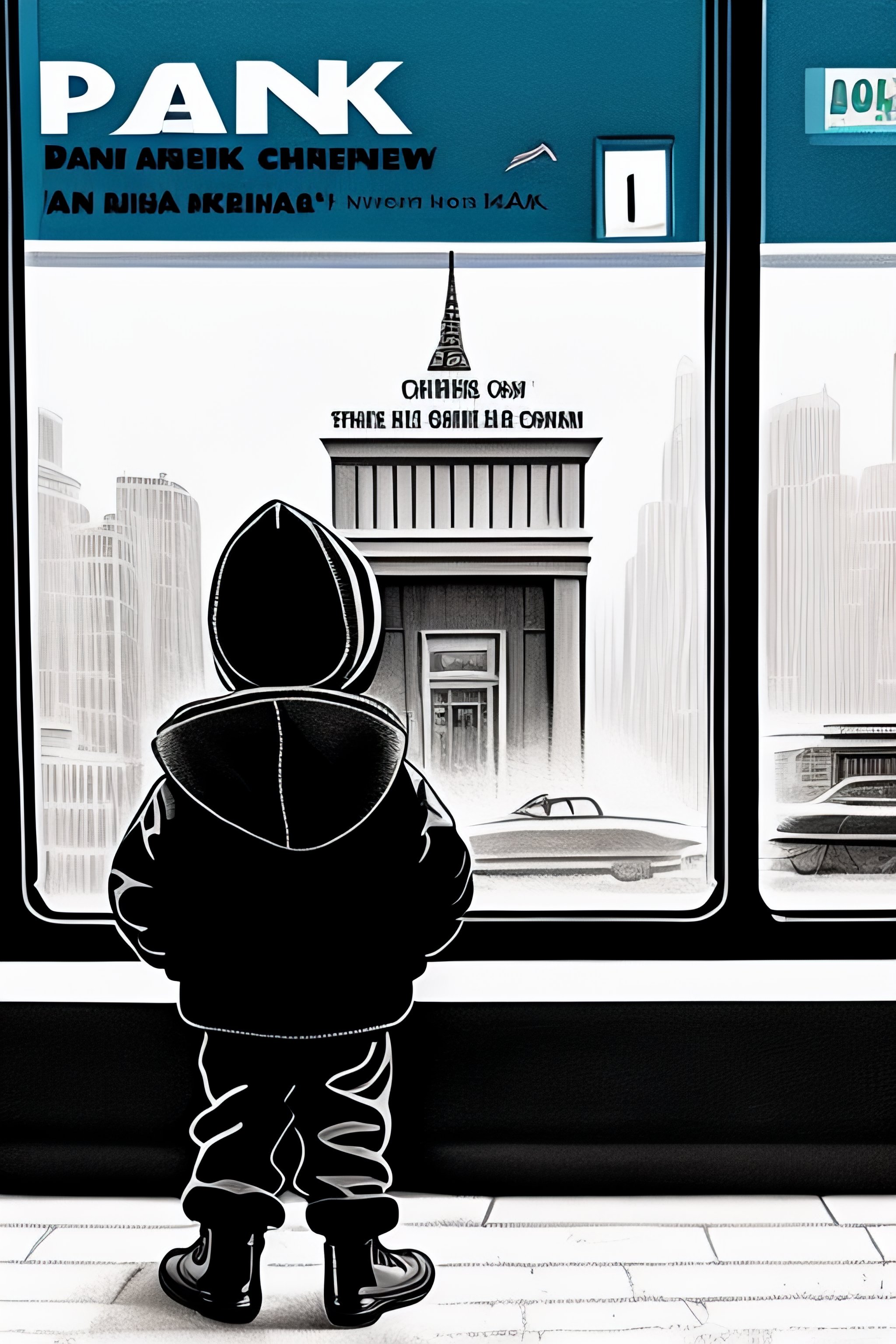 Lexica - Bank robbery child's book drawing