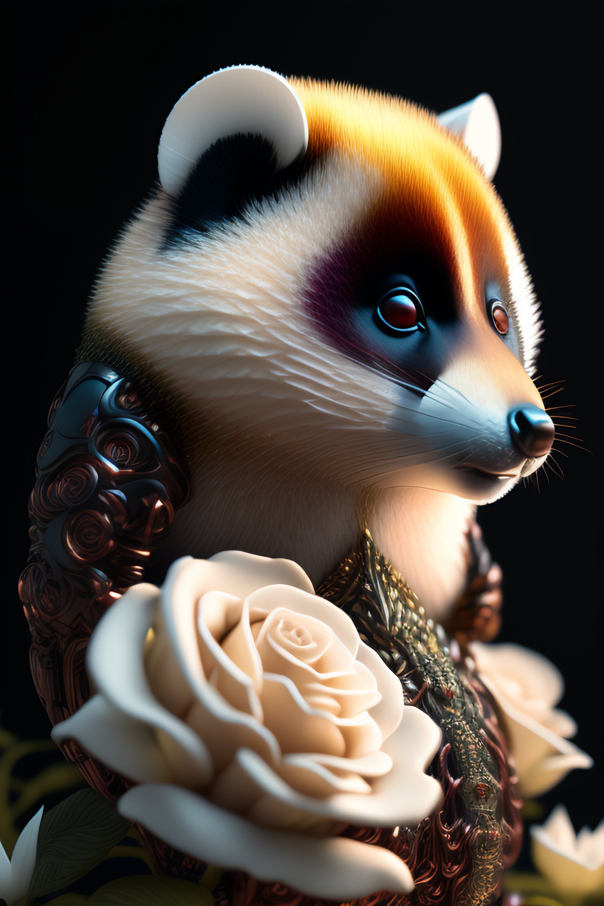 Lexica - Complex 3d render ultra detailed of a male death tanuki ...