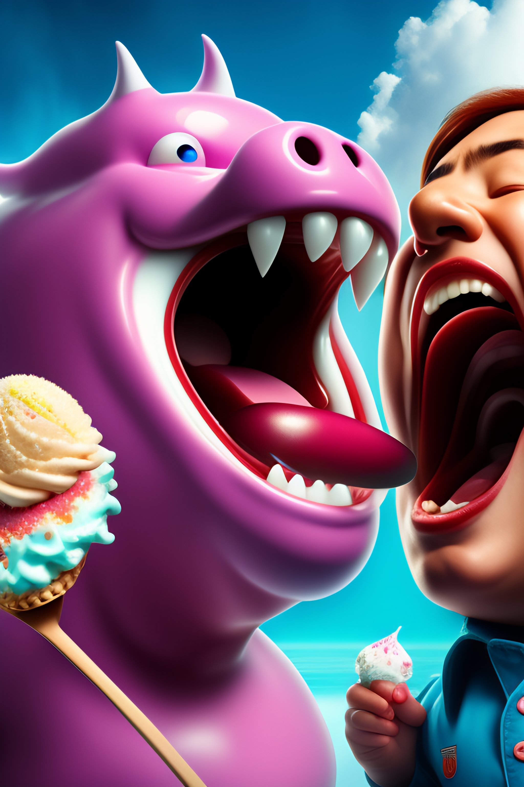 Lexica - Ice cream monsters screaming