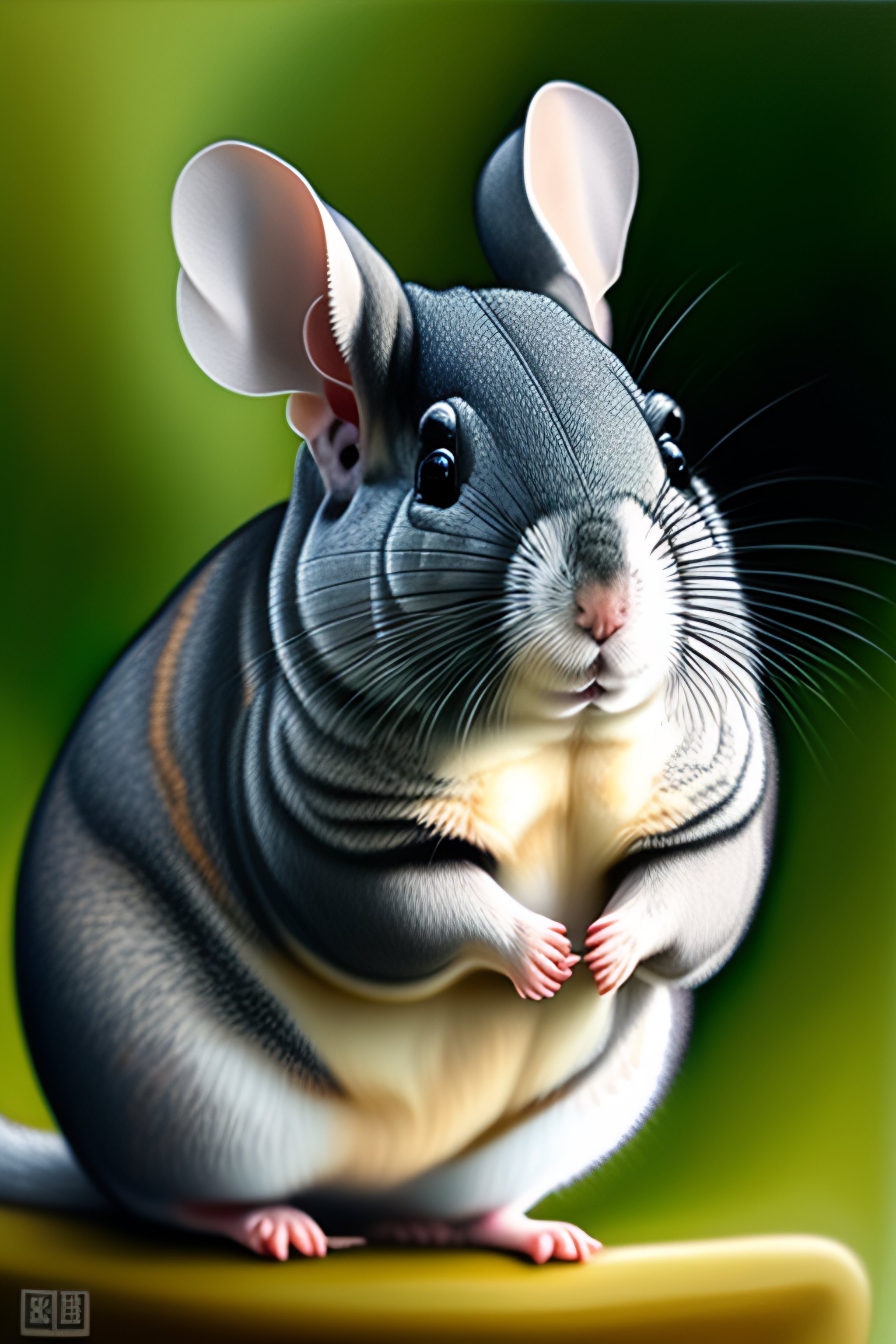 Lexica - A realistic drawing of a chinchilla