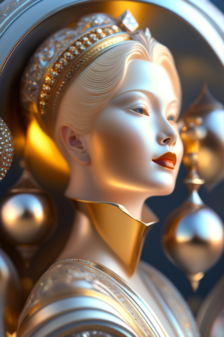 Lexica - SJames Christensen, style, portrait of a snow goddess ...