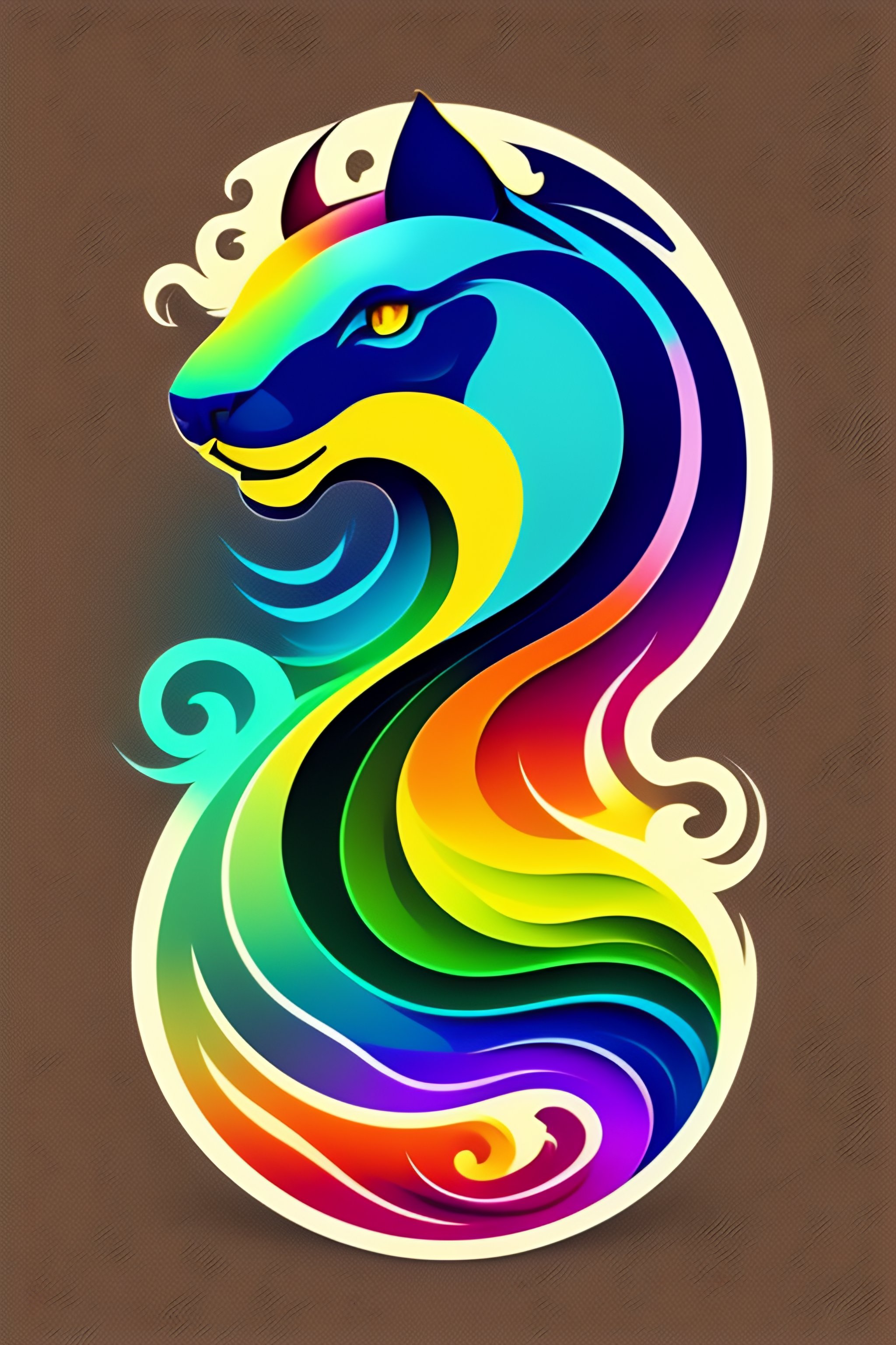 Lexica - MERLION LOGO DESIGN BRANDING CUTE FLAT 2D VECTOR 3 color ...