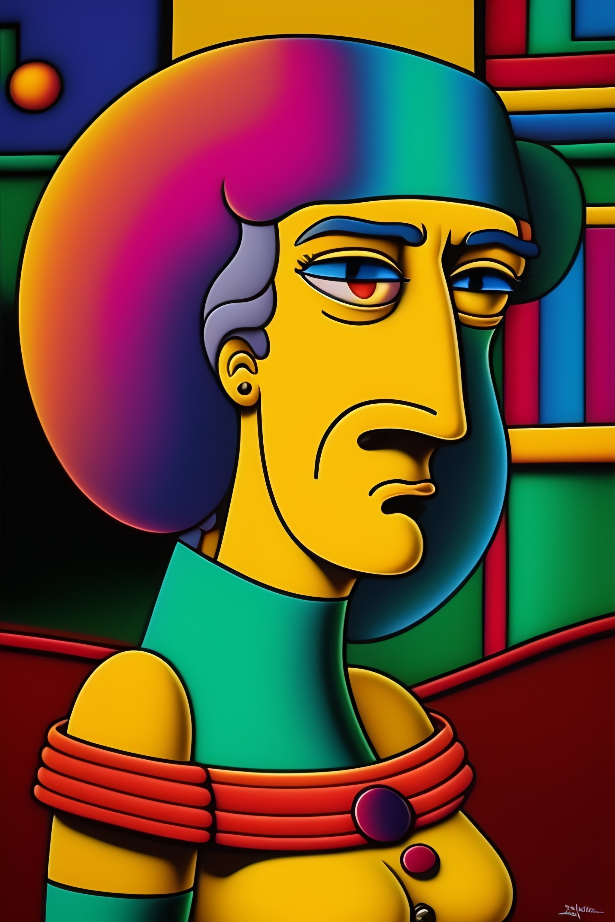 Lexica - Simpsons in the style of picasso