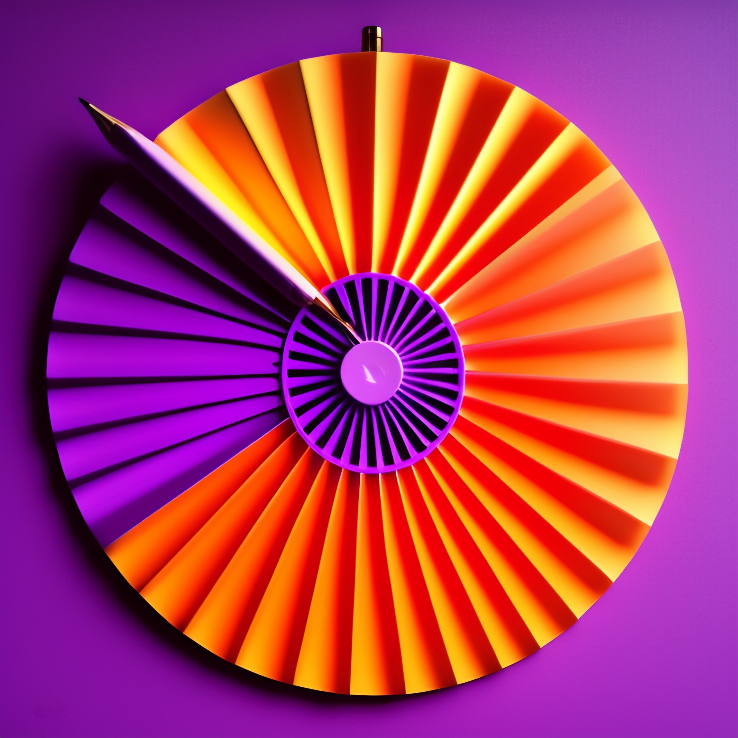 Lexica - Paper and pen fan art purple orange background