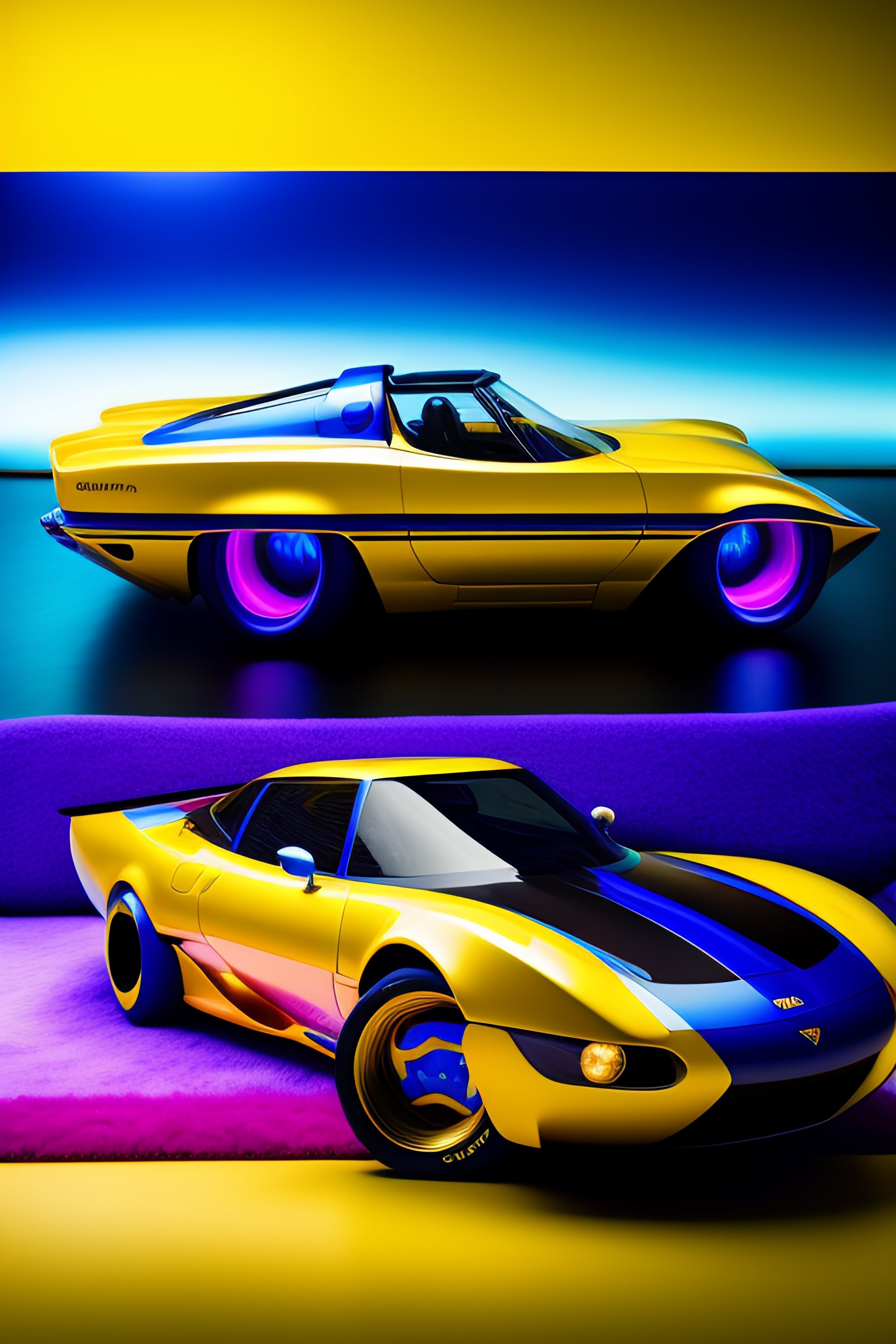 Lexica - Cyber car from the movie cars 3, sitting on a blue felt couch ...