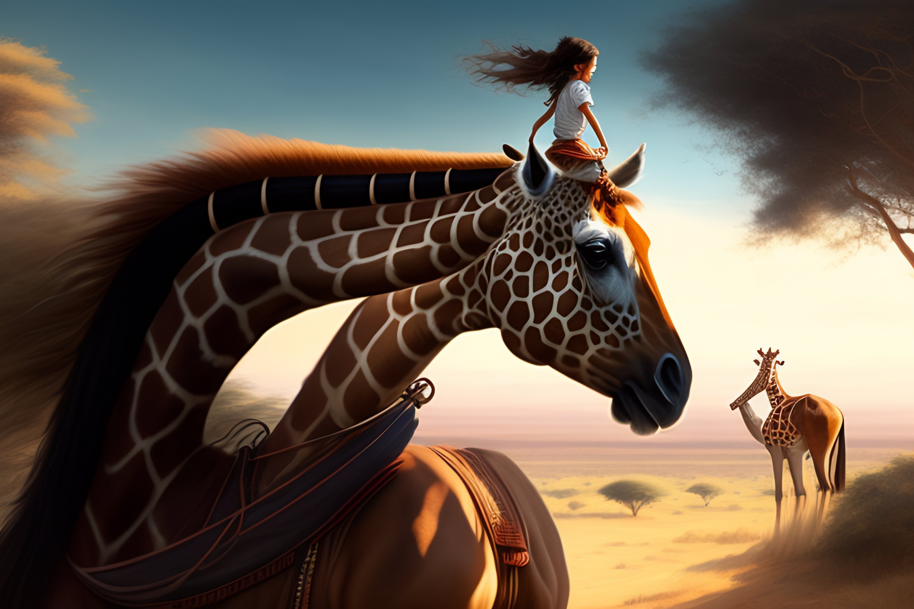 Lexica - Story book art by greg rutkowski. brunette girl riding on the ...