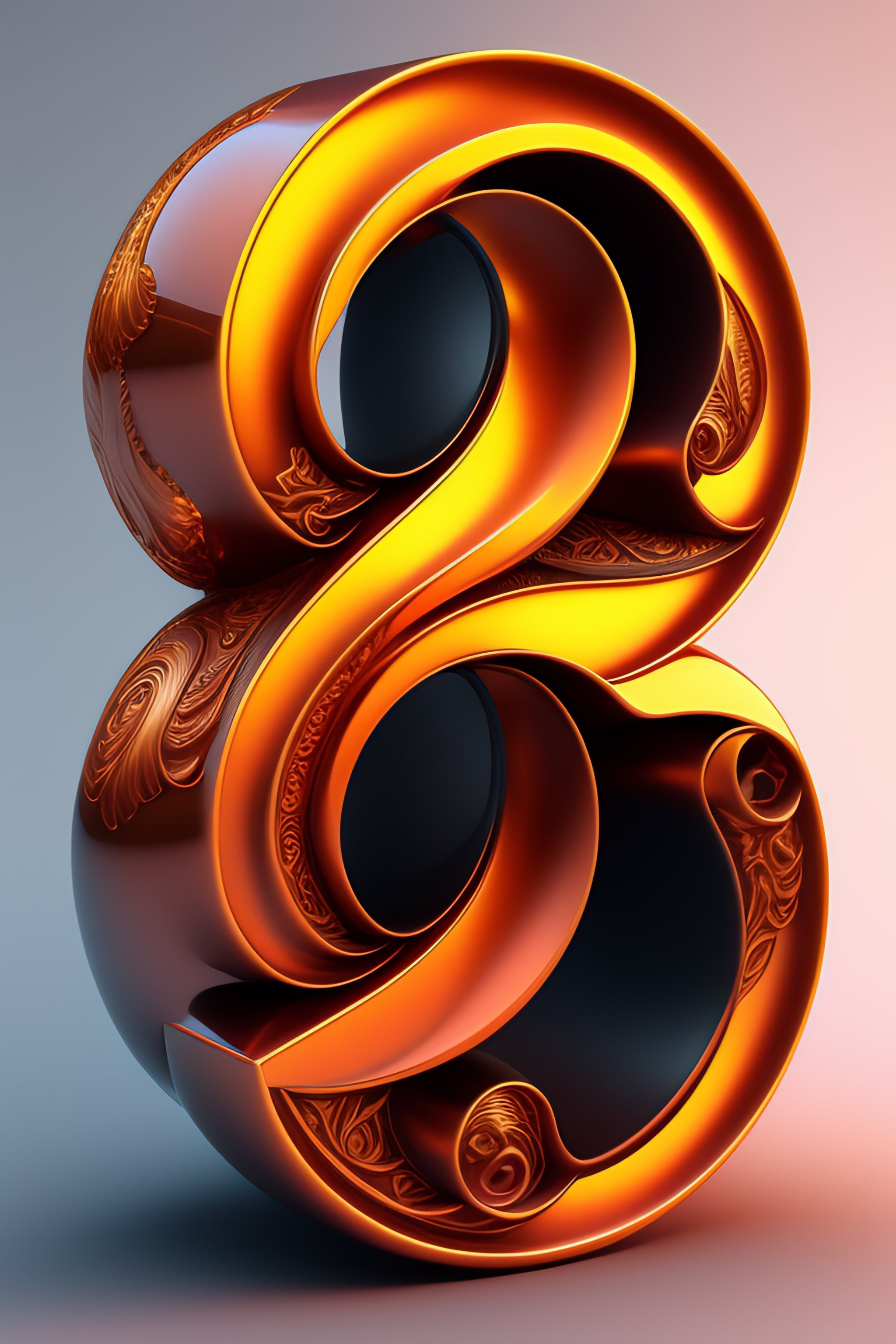 Lexica - Ultra detailed scifi design of the the letters "23" in a ...