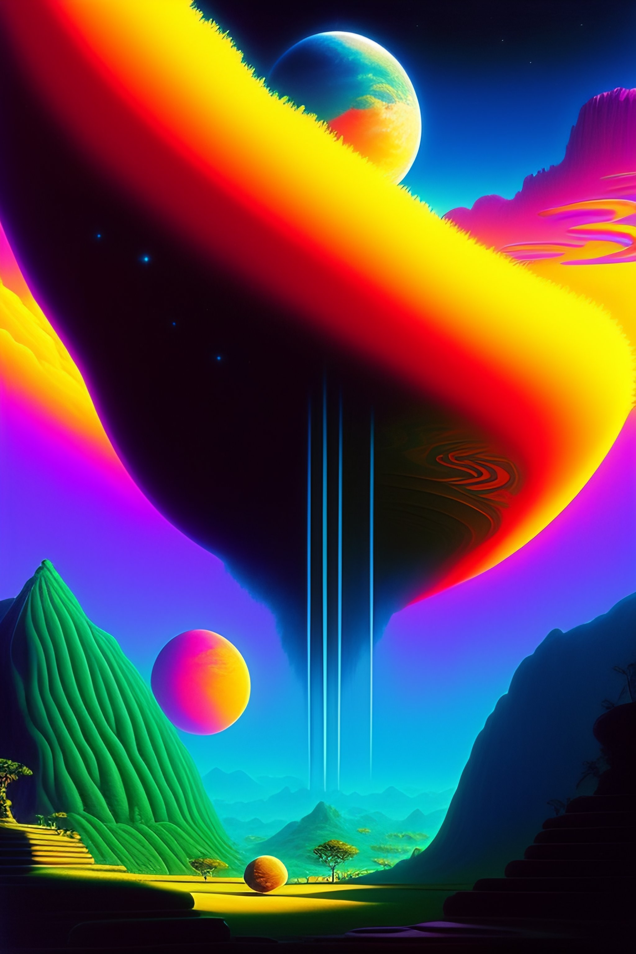 Lexica - Surrealism 80's mysterious ancient dieties hovering over ...