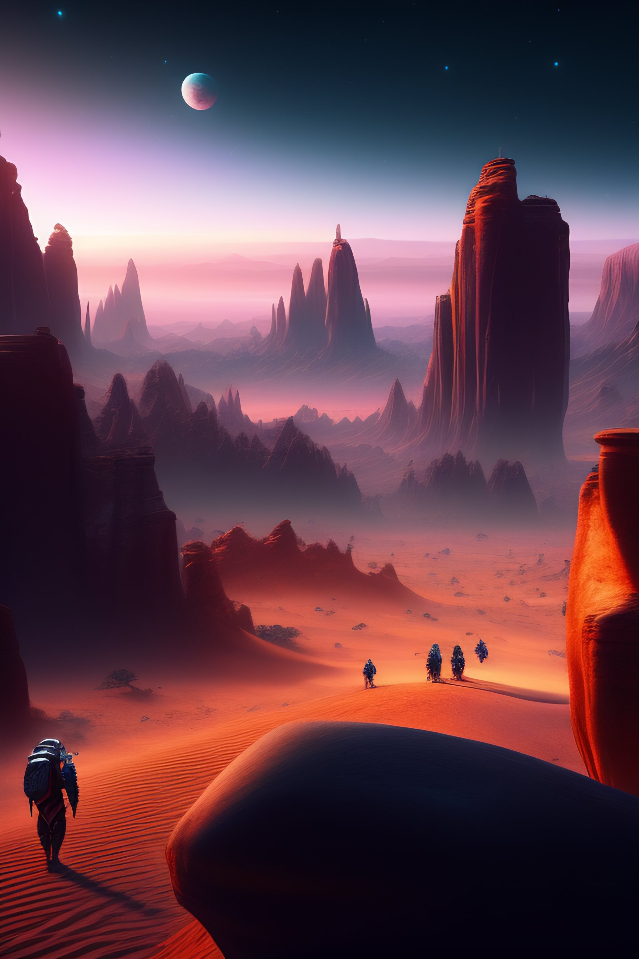 Lexica - Group of aliens exploring their planet and getting to know its ...