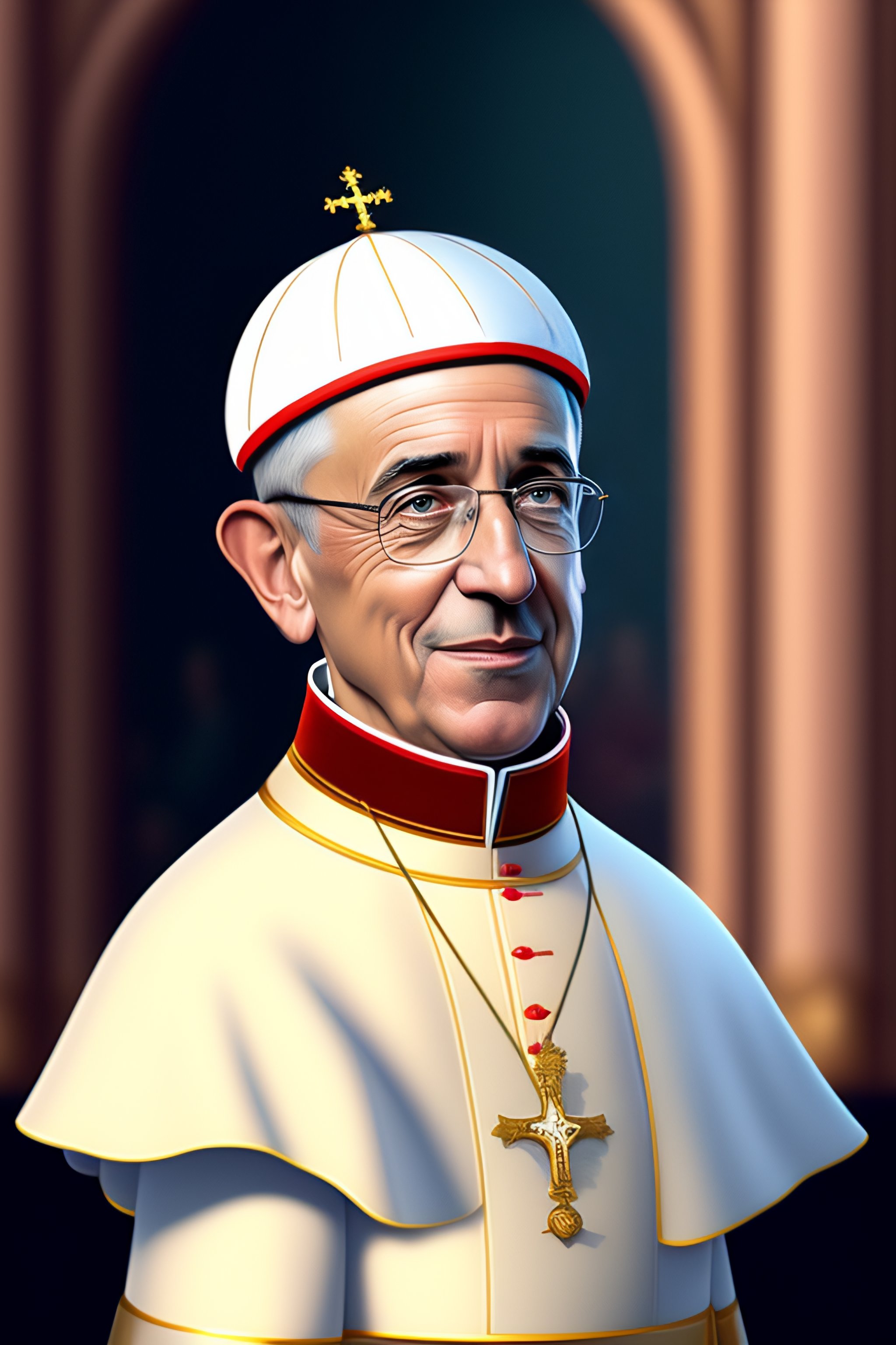 Lexica - Pope Franciscus in cartoon style rapping