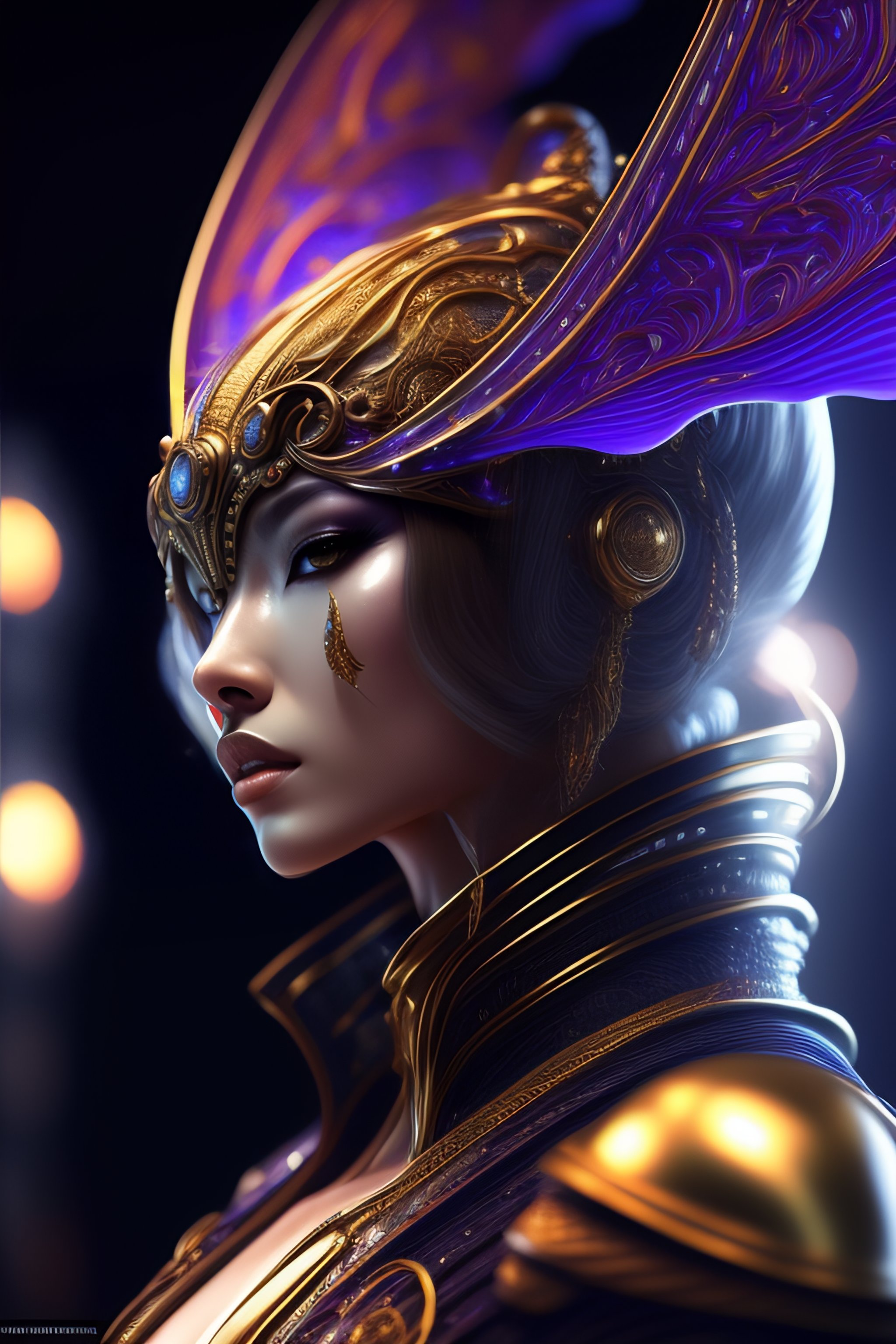 Lexica - Sideview 3D rendering of a gorgeous alien in spaceship ...