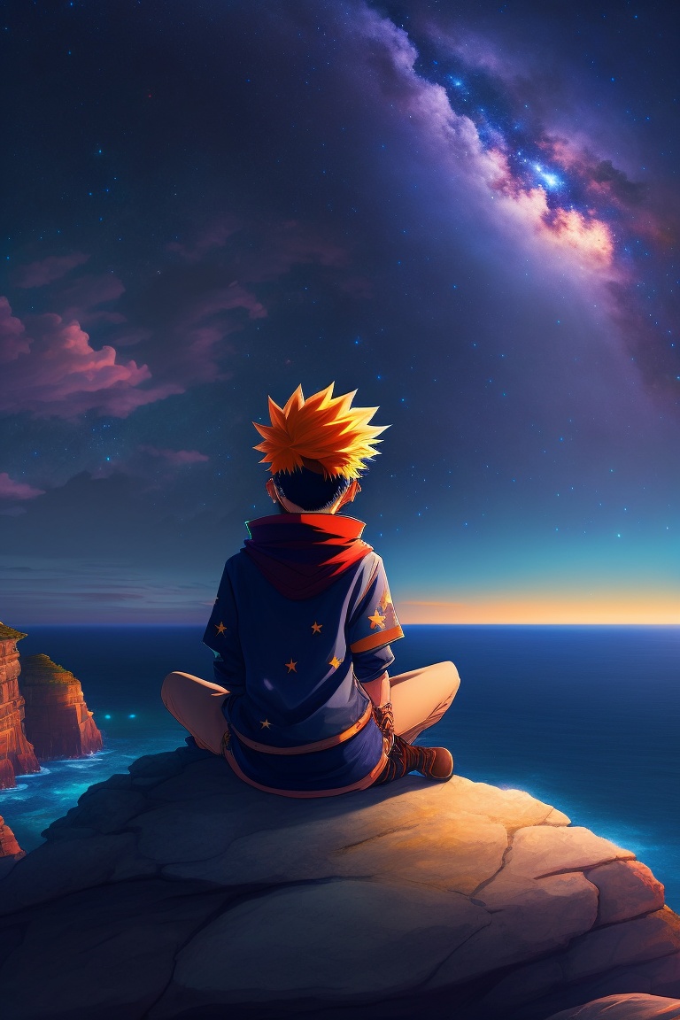 Lexica - Monkey d luffy and naruto uzumaki sitting under the starry ...
