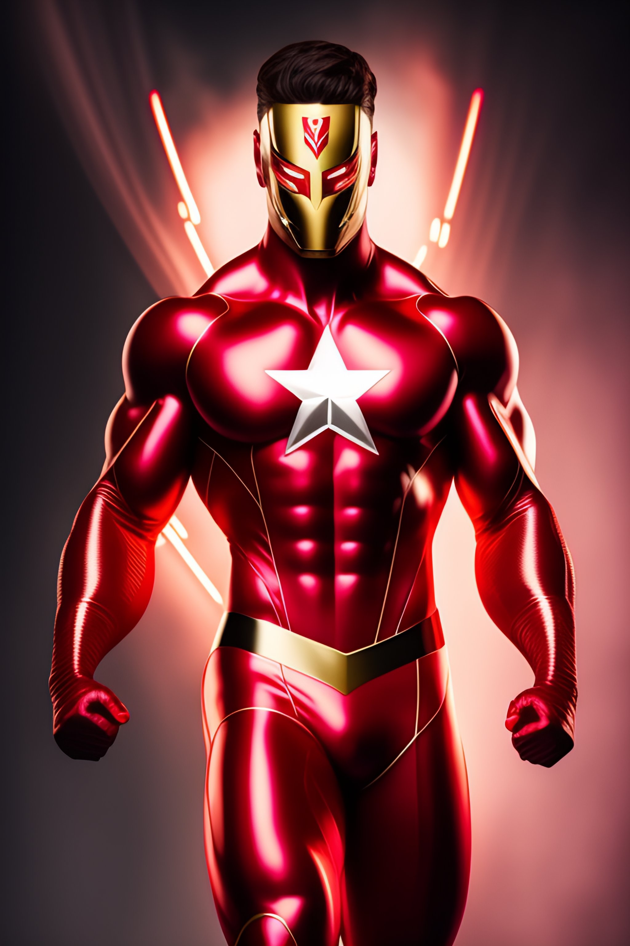 Lexica - A ultradetailed beautiful panting of a male superhero in a red ...