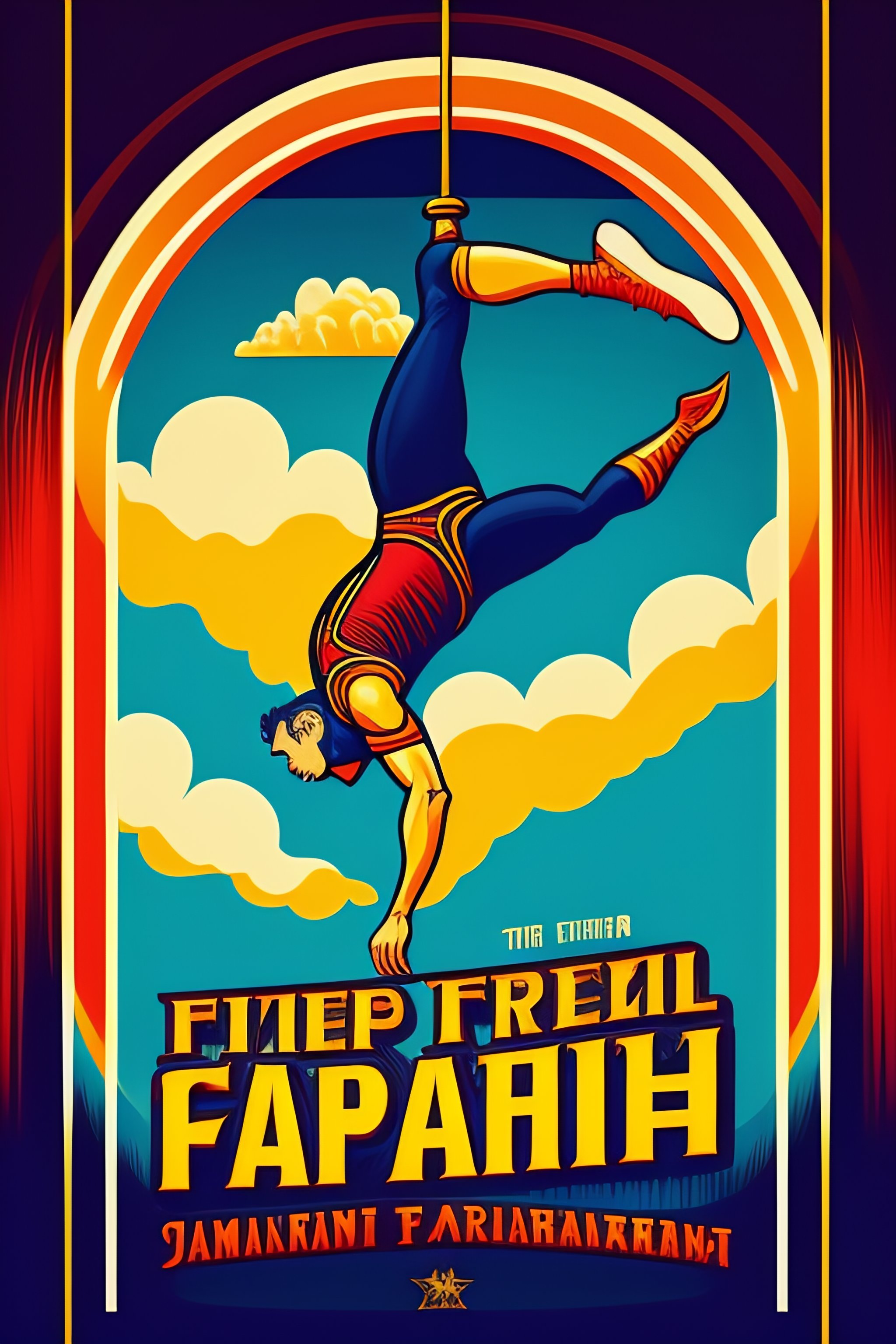 Lexica - Retro comic style artwork, highly detailed circus acrobat ...