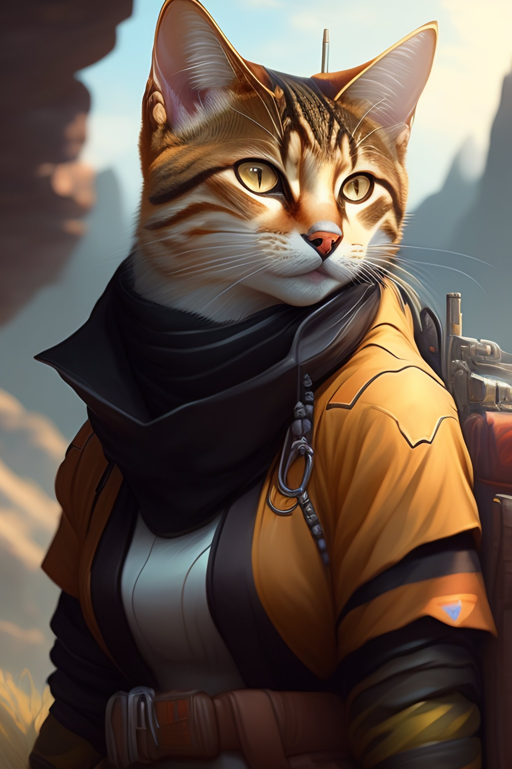 Lexica - A Tabby Cat in Apex Legends style, highly detailed, digital ...