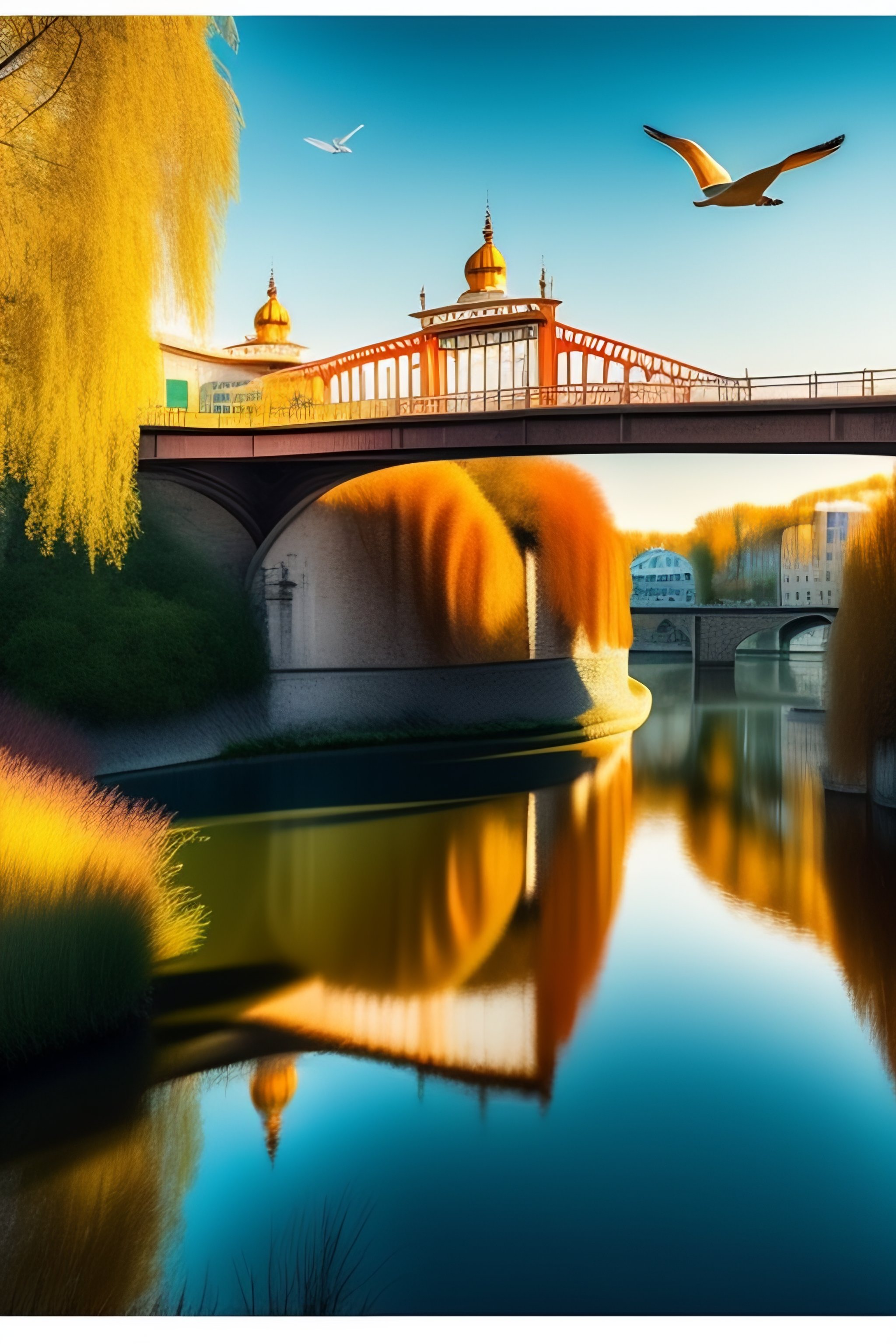 Lexica - Győr in the spring, the Kossuth bridge above the Mosoni Duna ...