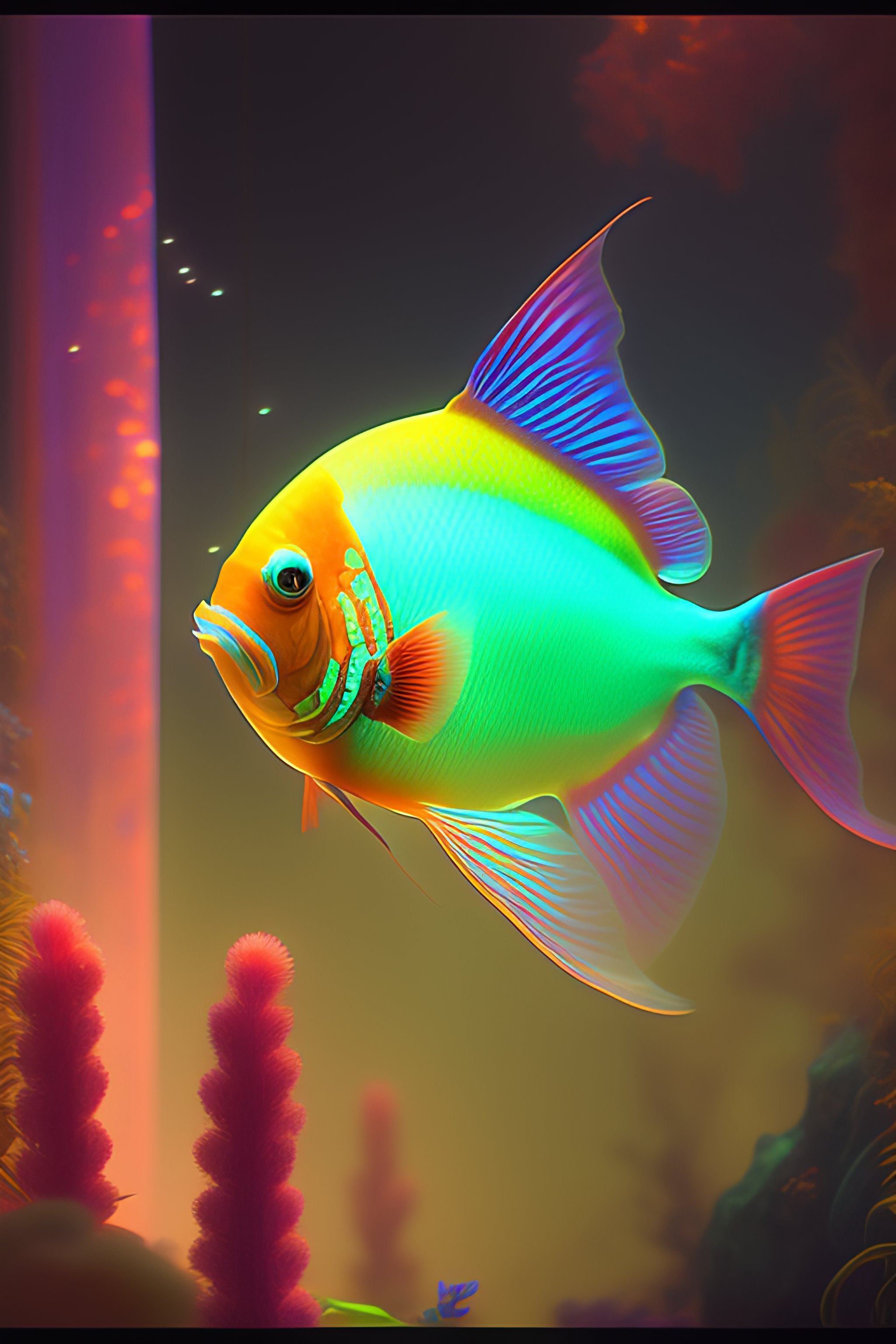 Lexica - Portrait of a neon tetra fish from terraria game ...