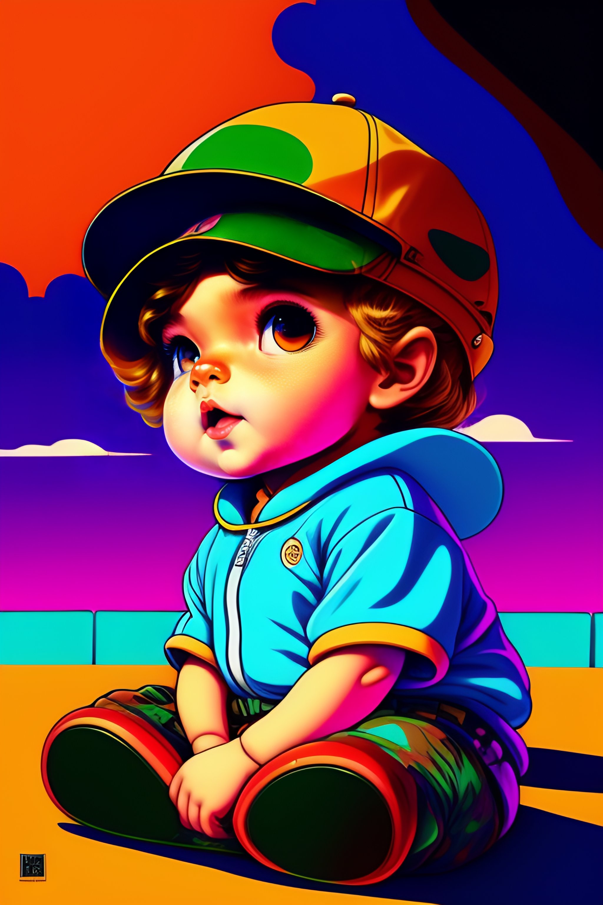 Lexica - 60s cartoon style photo of a jaguar baby wearing underground ...