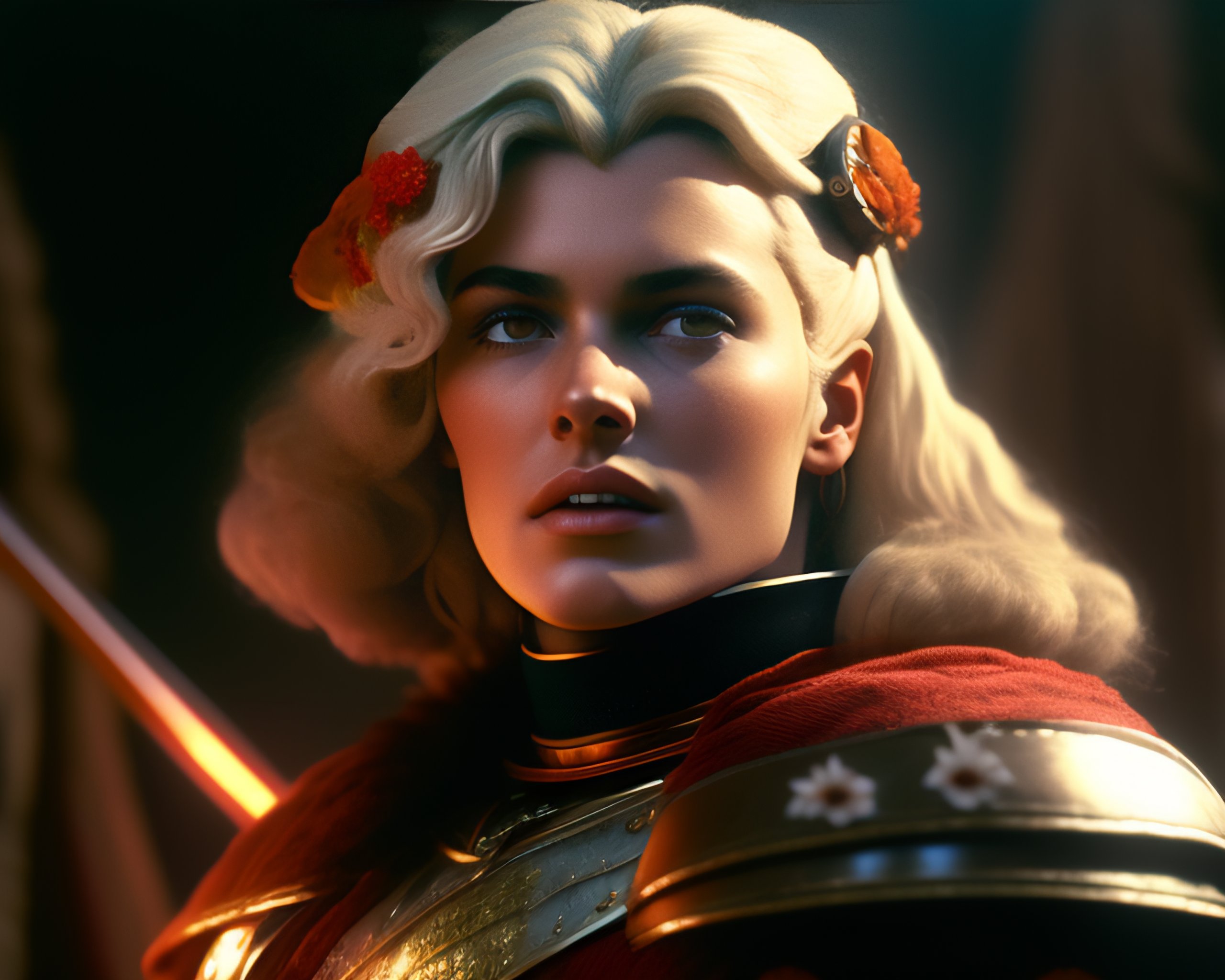 Lexica - Full body of a unkempt scruffy sleepless female knight warrior ...