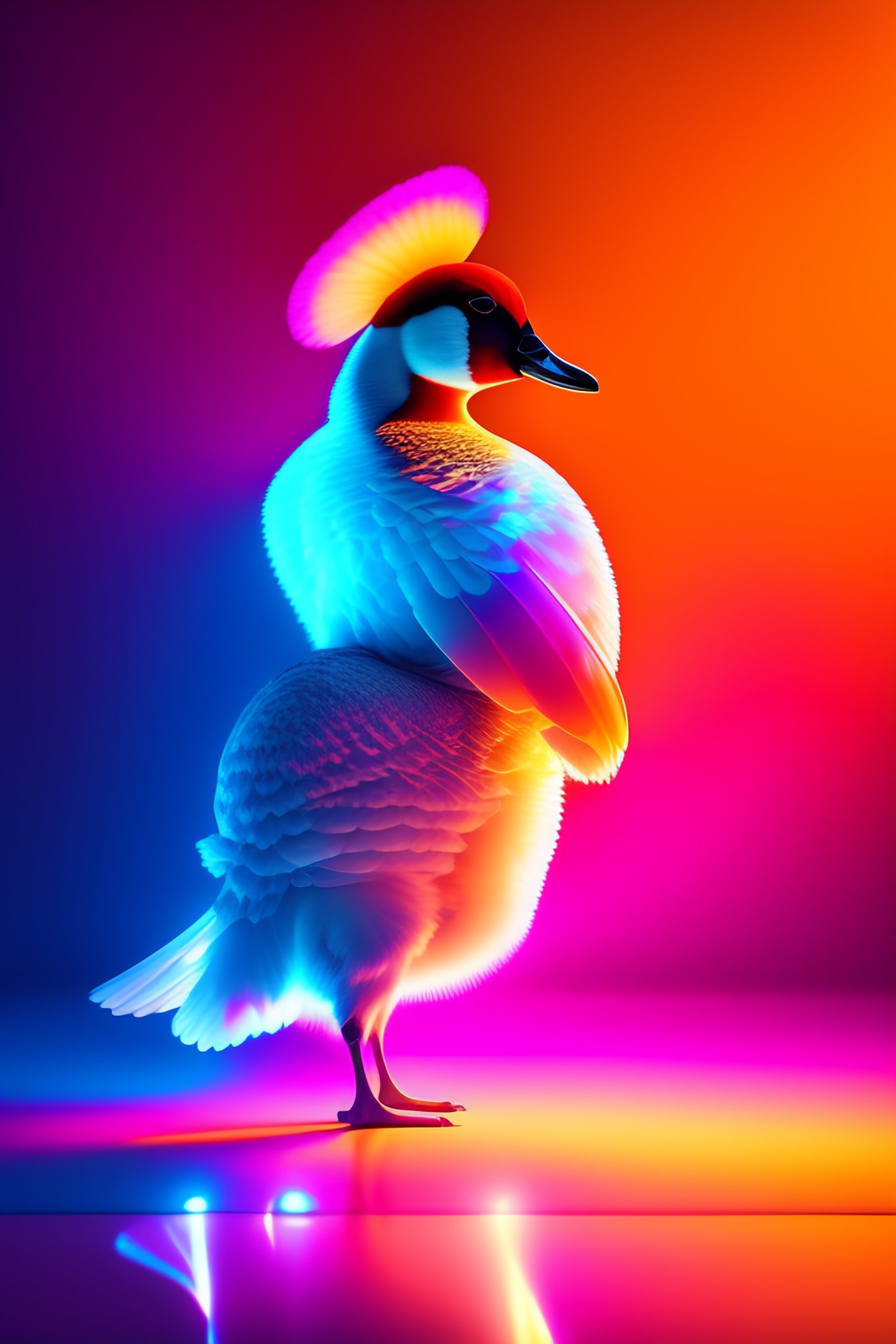 Lexica - The one who dances with the Goose, Goose face, human body ...