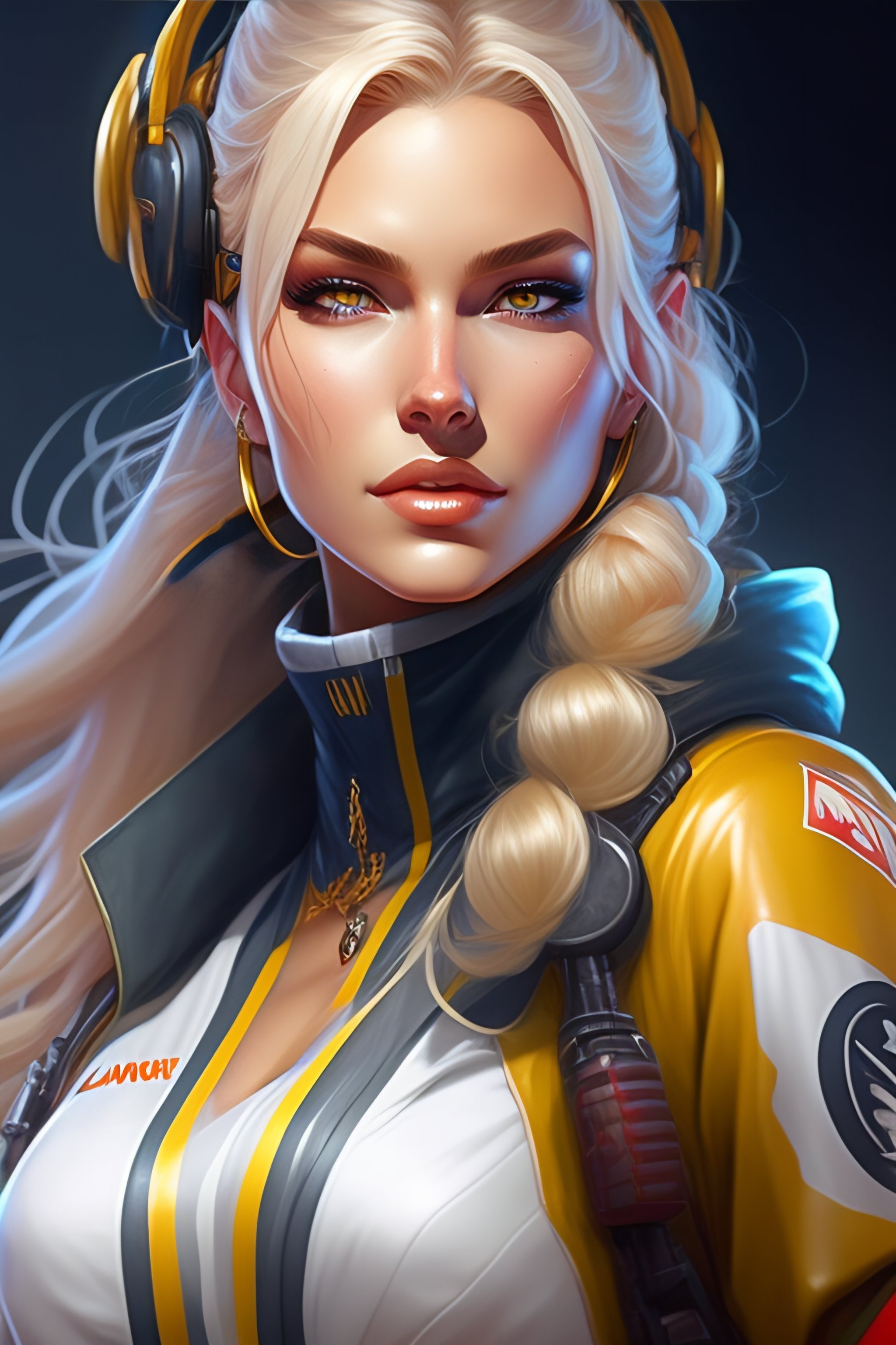 Lexica - Blonde woman in Apex Legends style, highly detailed, digital ...