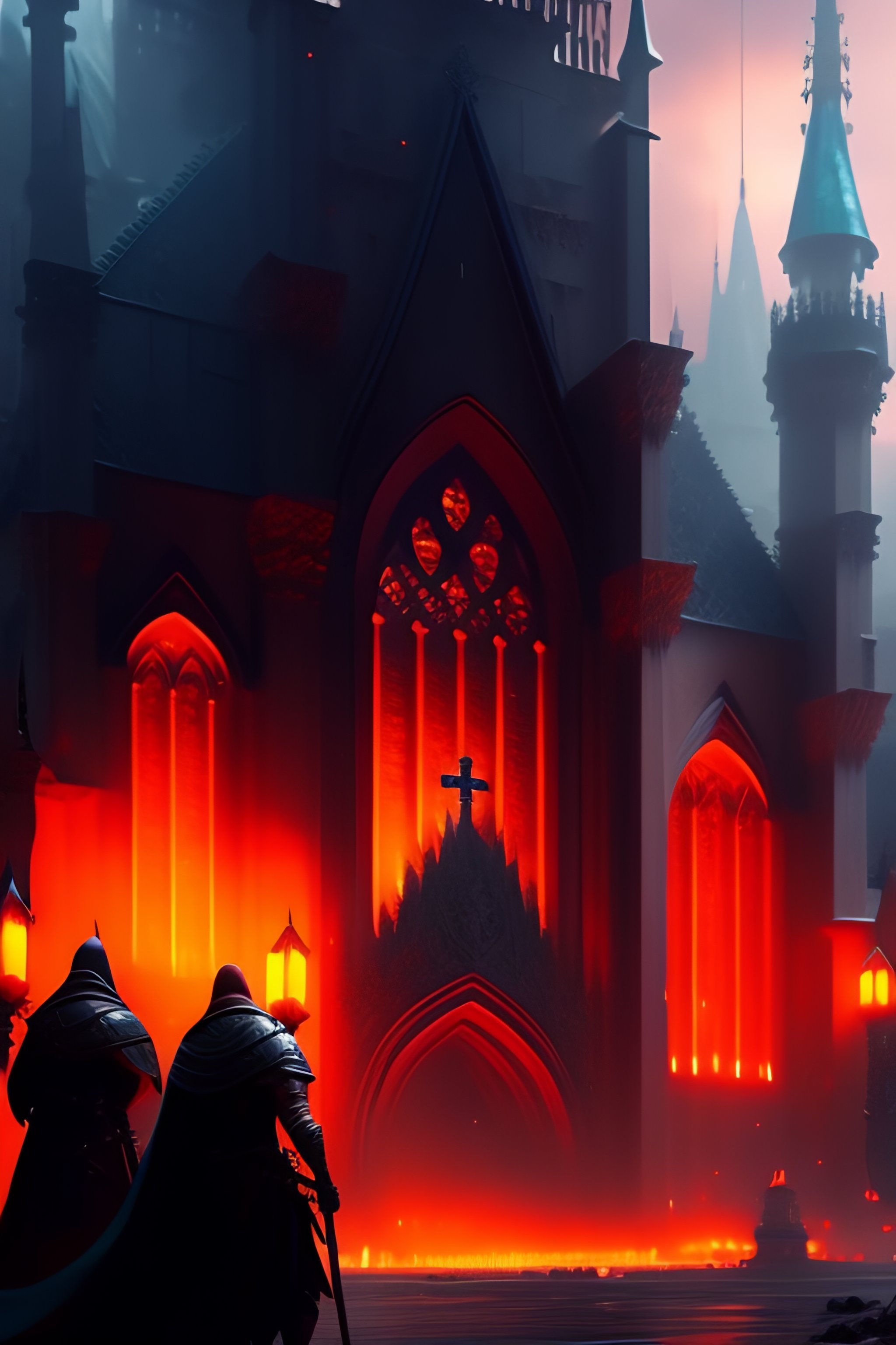 Lexica - Epic battlefield. medieval. epic fantasy cathedral castle ...